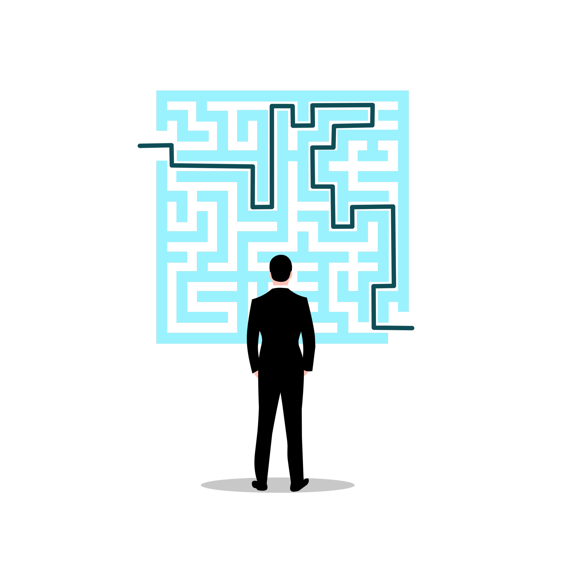 Man trying to solve maze 16390608 PNG Man trying to solve maze 16390608 PNG