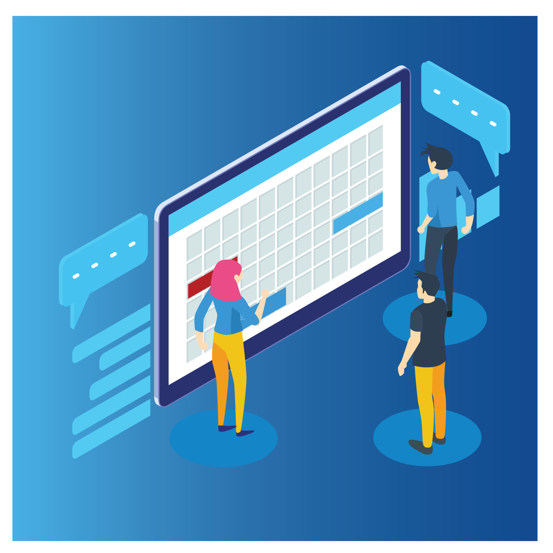 Modern Isometric Data Analysis Illustration Web Banners Suitable For Diagrams Infographics