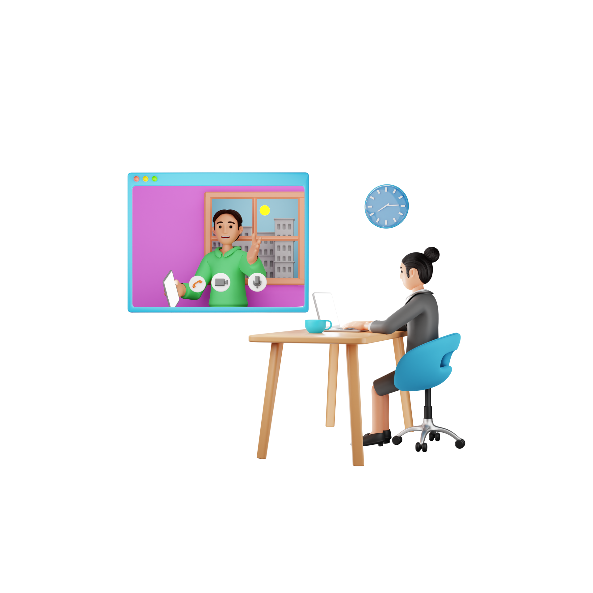 Online Job Interview 3D Character Illustration 16407568 PNG Online Job Interview 3D Character Illustration 16407568 PNG