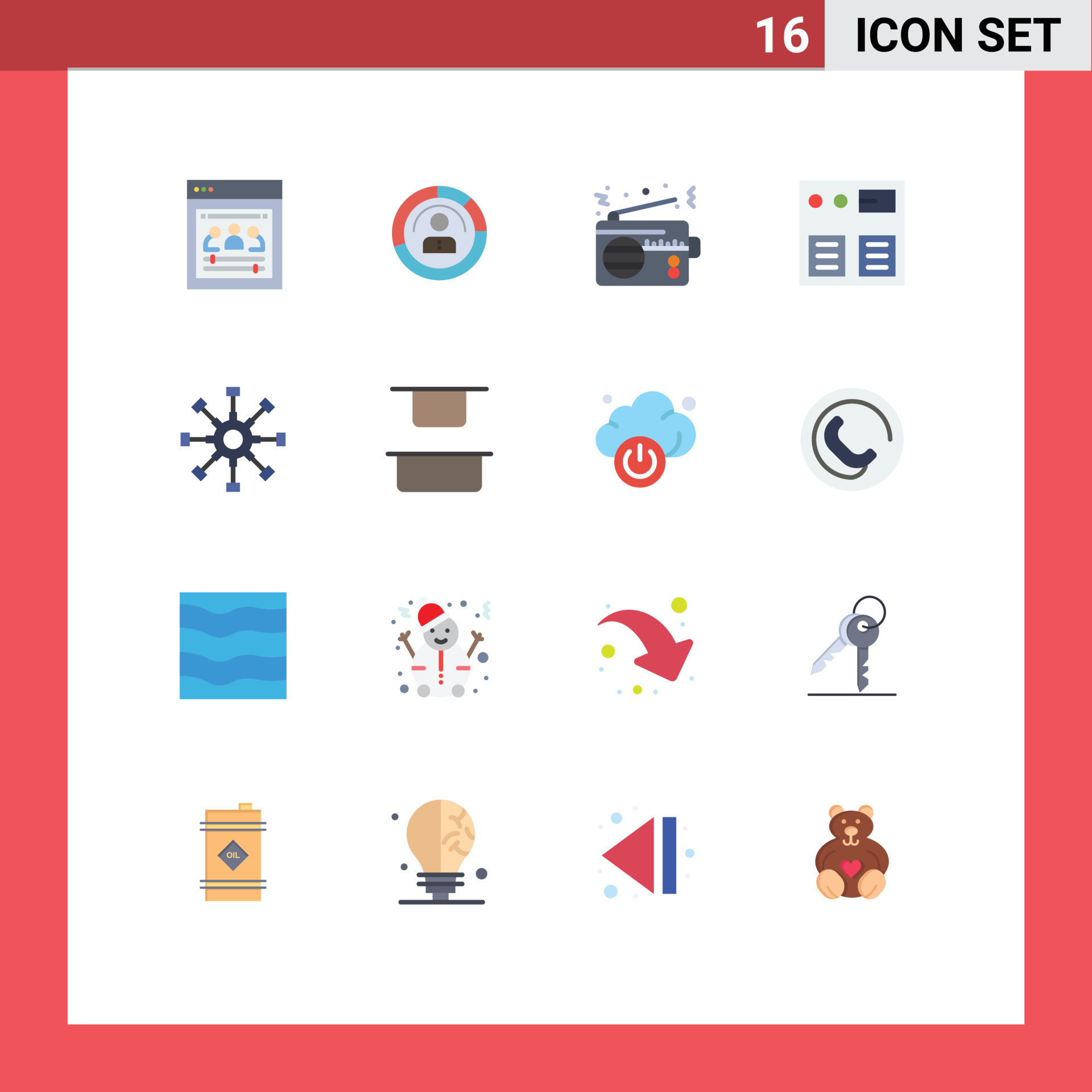 16 Universal Flat Colors Set For Web And Mobile Applications Online