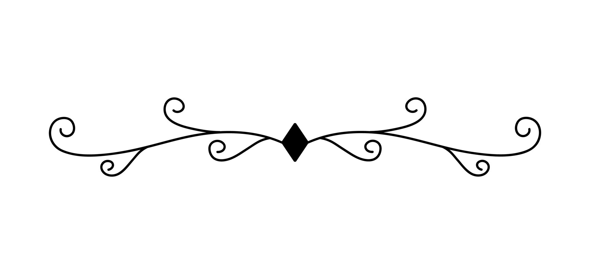 Decorative Divider Border Line Vector Outline Element For Text Decor