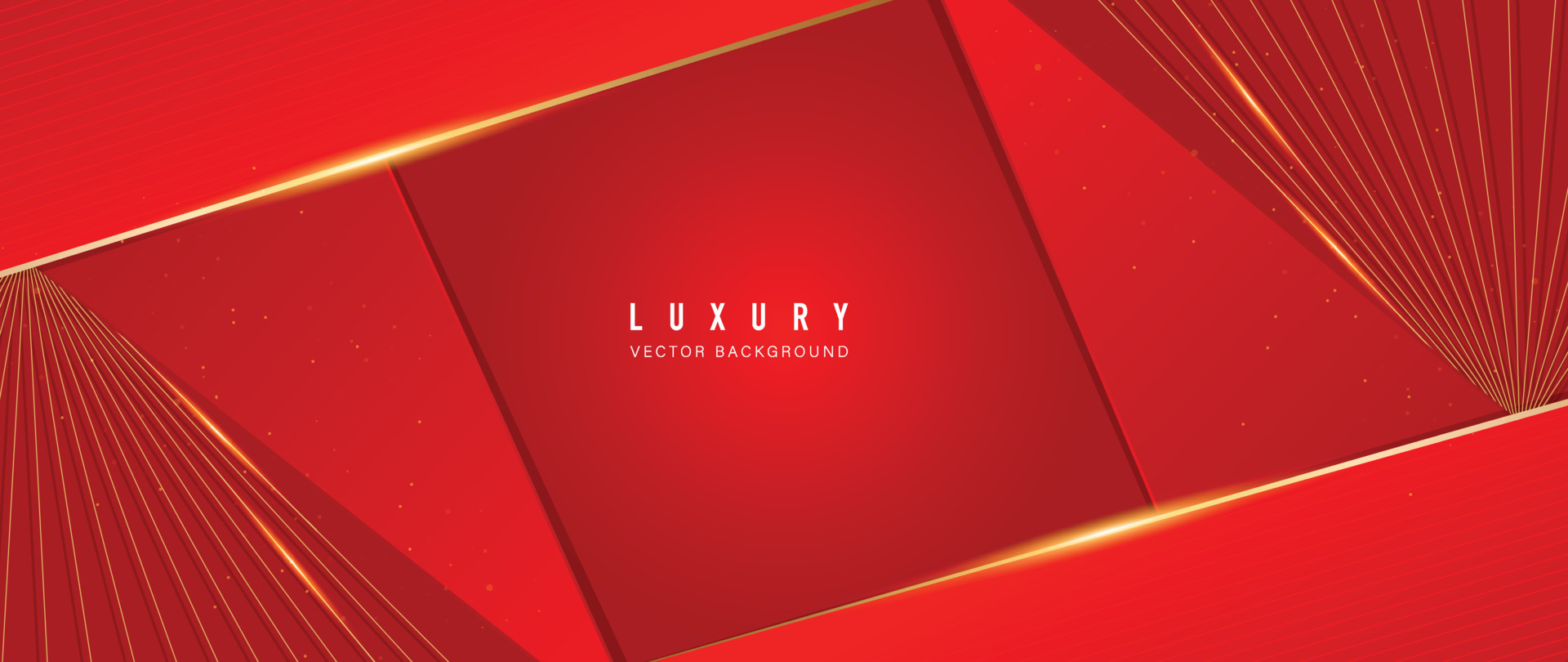 Luxury Red Background Vector Abstract Red And Golden Lines Background With Glow Effect Modern