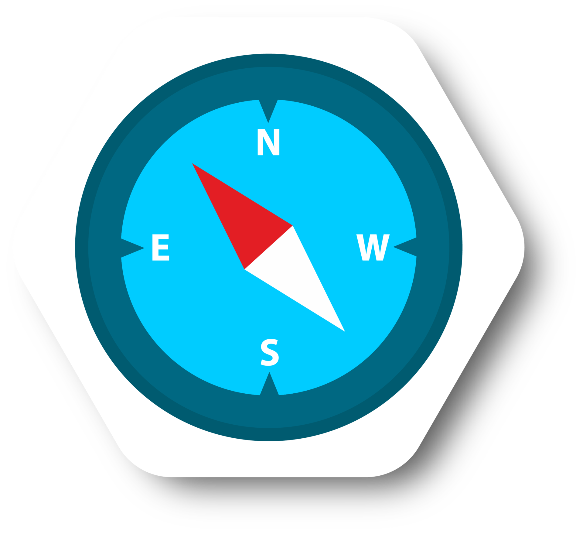 Compass Icon In Flat Design Style Navigational Signs Illustration 16416776 Png