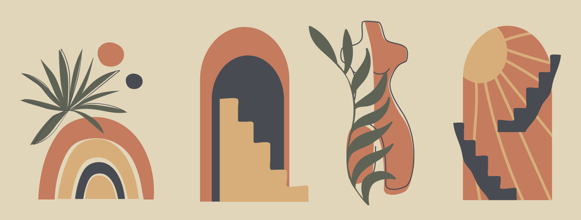 Decorative Abstract Collection Illustrations 16422265 Vector Art at ...