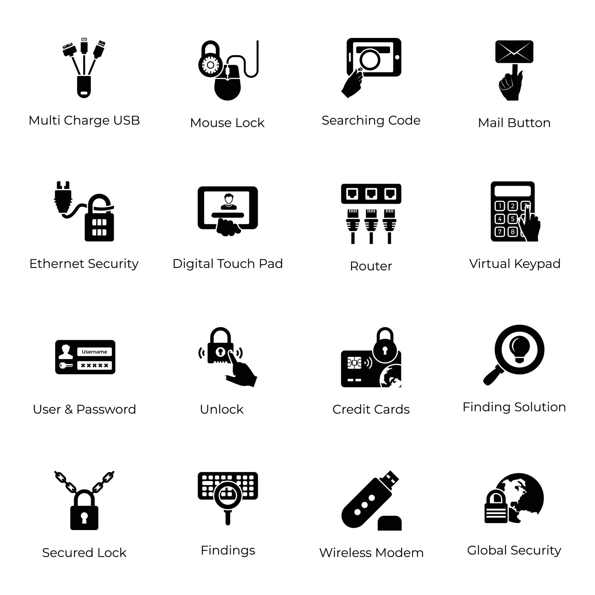 Technology Solid Icons Pack 16429235 Vector Art at Vecteezy