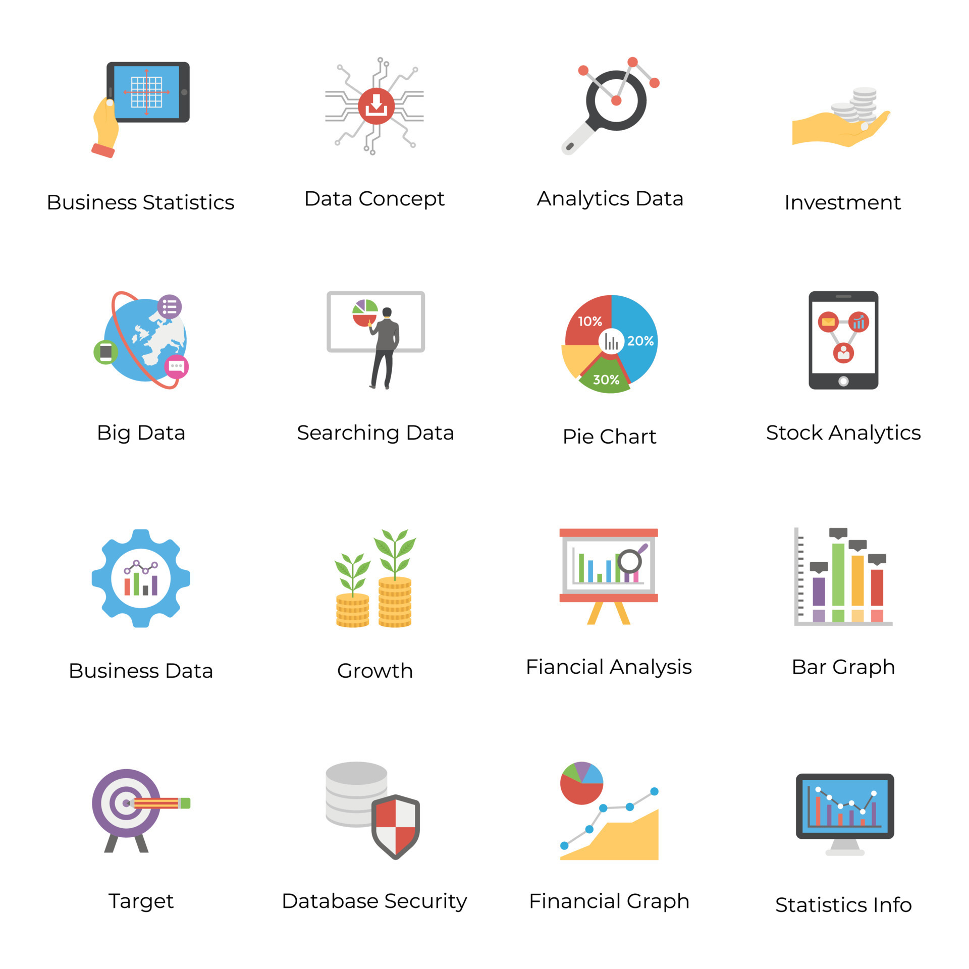 Data Analytics Flat Icons Pack 16436651 Vector Art at Vecteezy Data Analytics Flat Icons Pack 16436651 Vector Art at Vecteezy