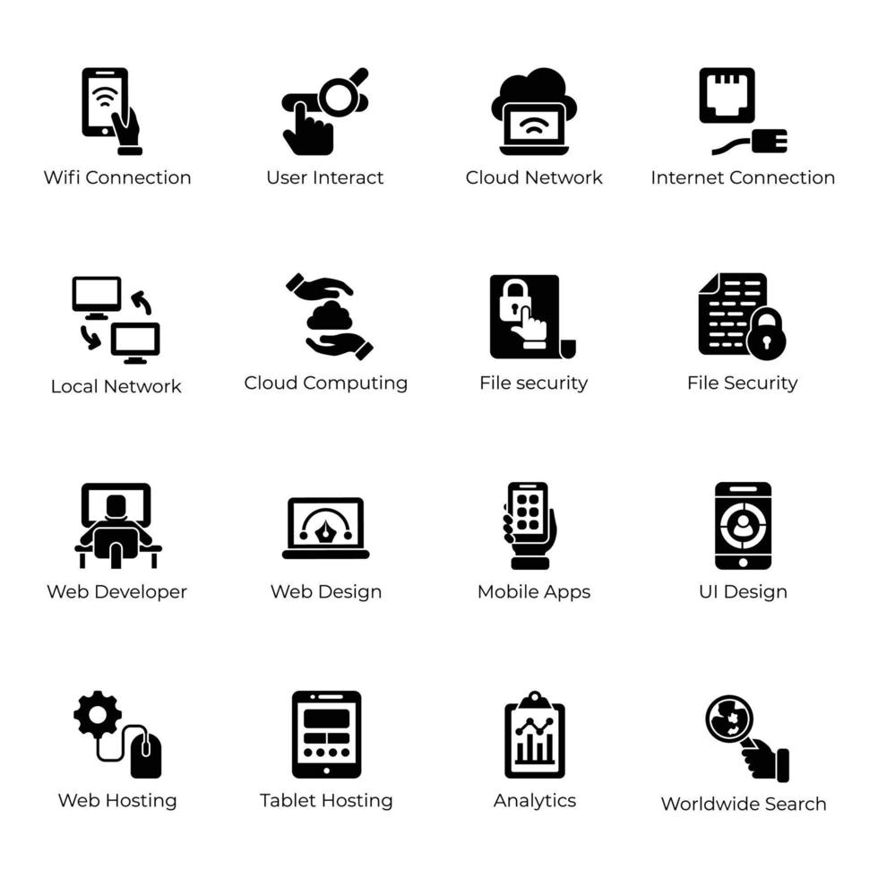 Pack of Web Development Icons 16437767 Vector Art at Vecteezy