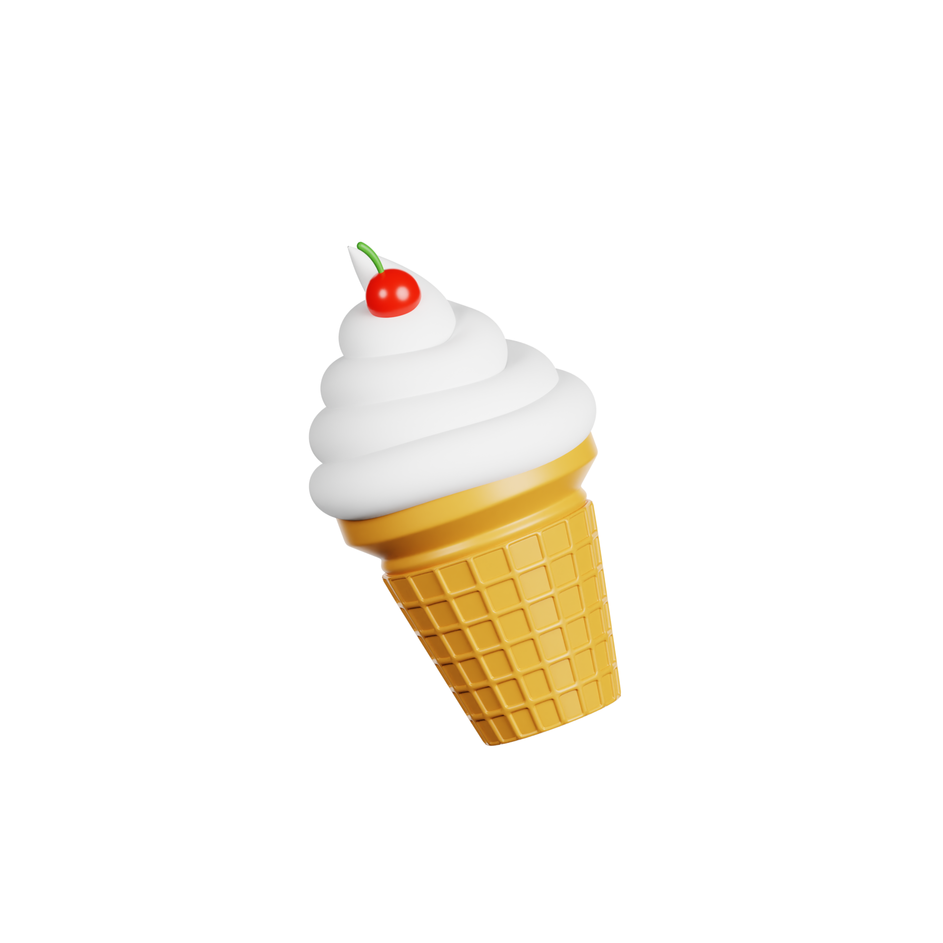 Vanilla Ice Cream 3d Illustration 16461158 Png