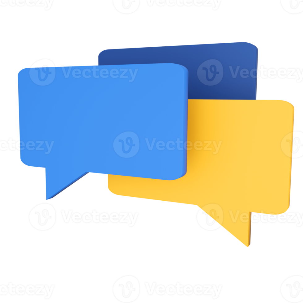 Speech Bubble. 3D rendering. 16461456 PNG