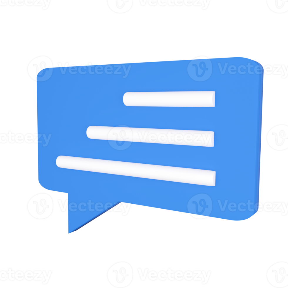 Speech Bubble. 3D rendering. 16461458 PNG