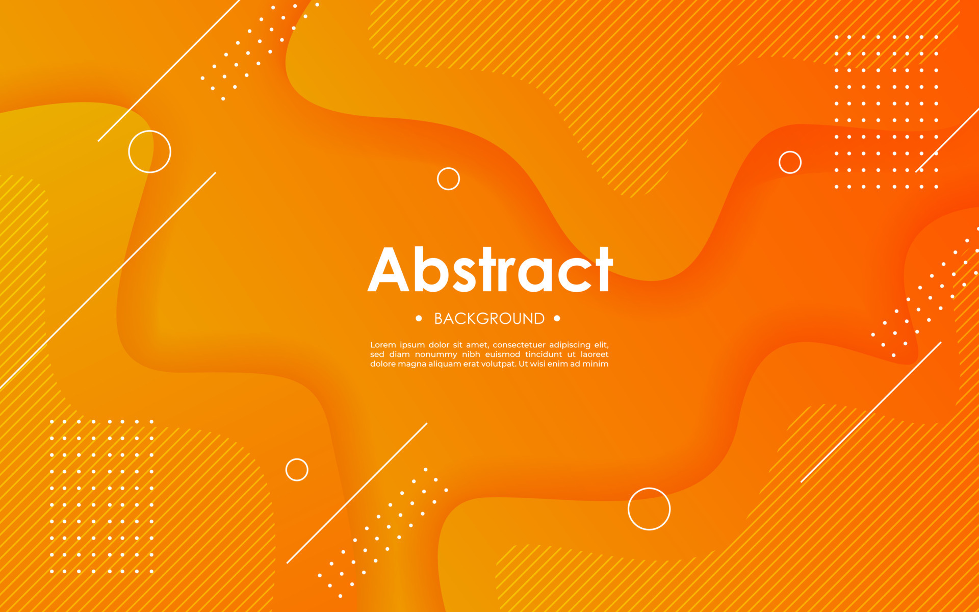 Minimal Orange Abstract Geometric Fluid Dynamic Shape Composition Wavy Background Eps10 Vector