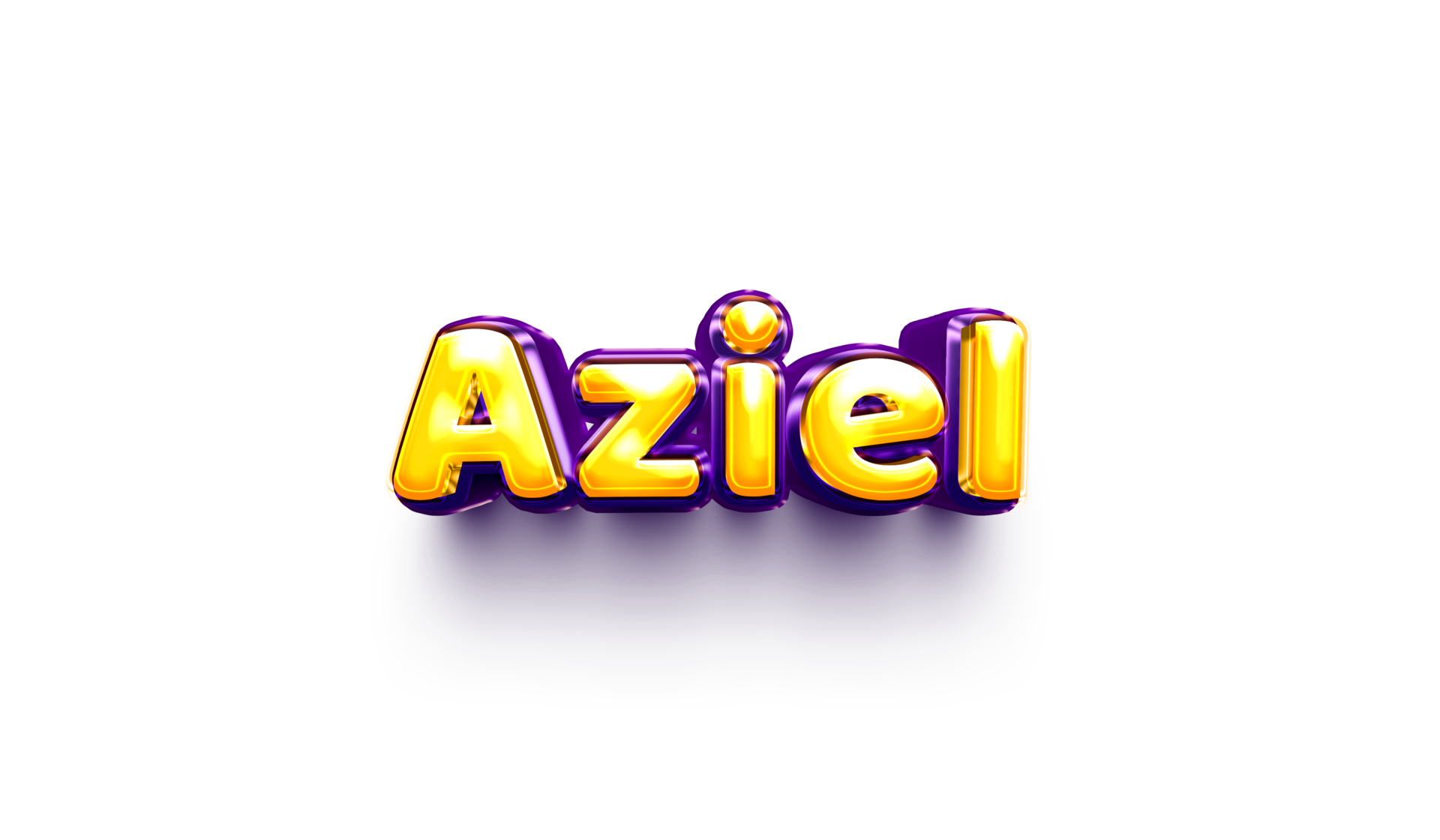 name balloon baby 3d inflated helium shiny birthday celebration party Aziel 16462146 PNG