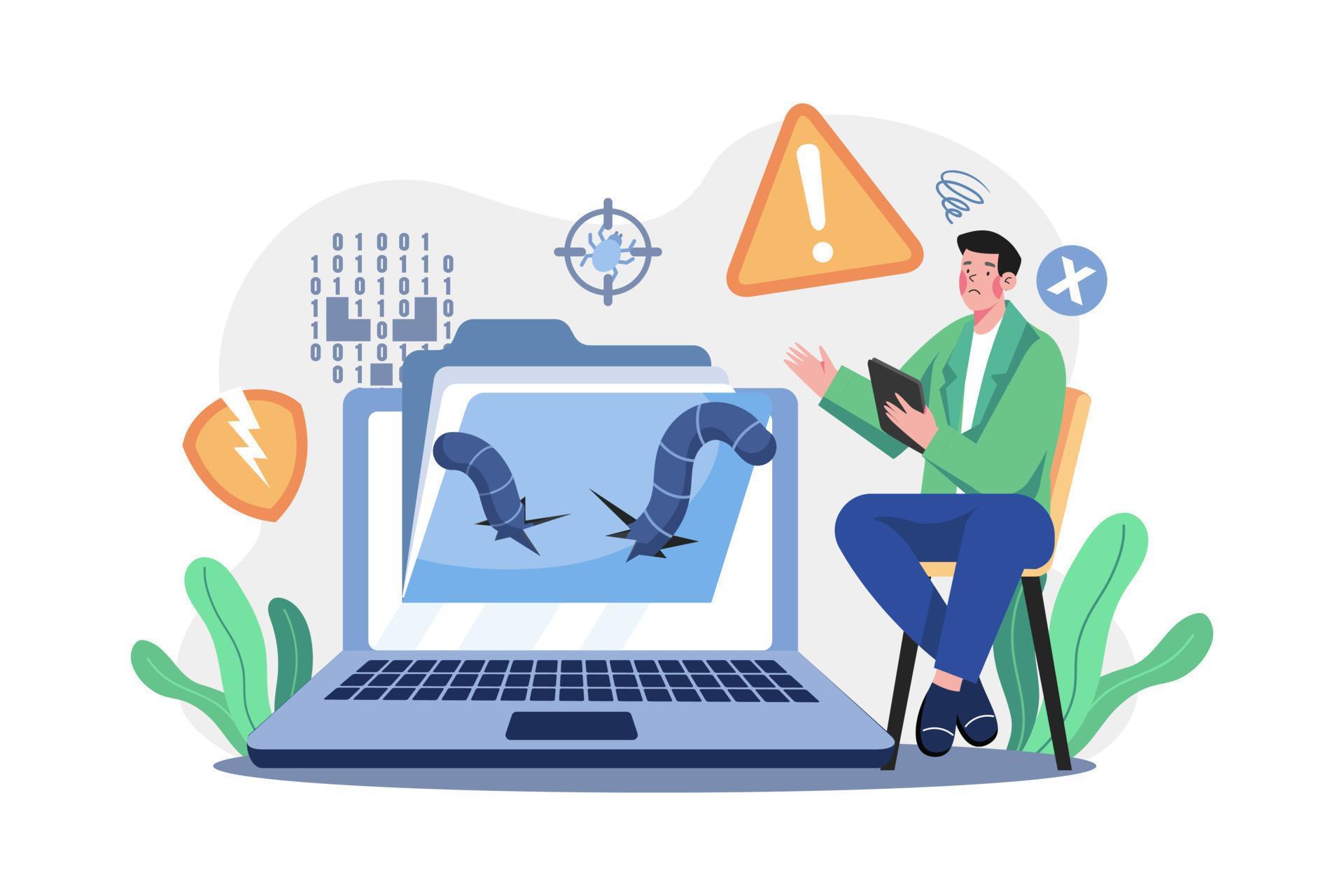 Document Corrupted Illustration concept on white background 16462247 ...