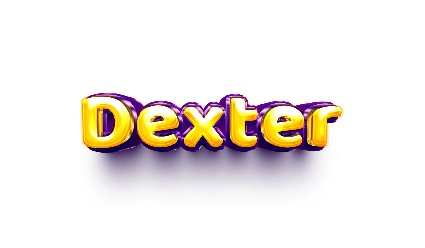 names of boy English helium balloon shiny celebration sticker 3d inflated Dexter 16464854 PNG