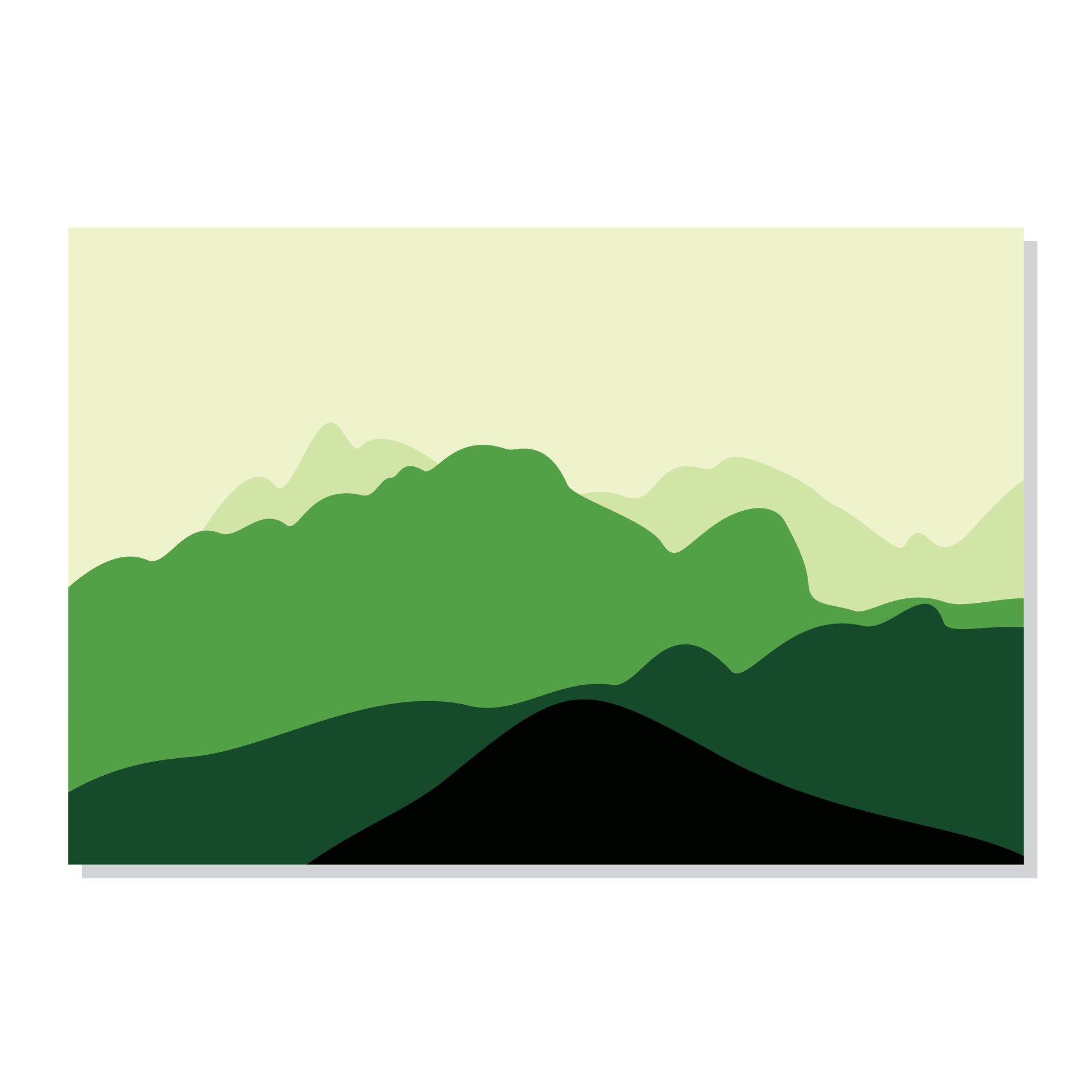 Mountain vector illustration with unique, attractive and simple colors ...