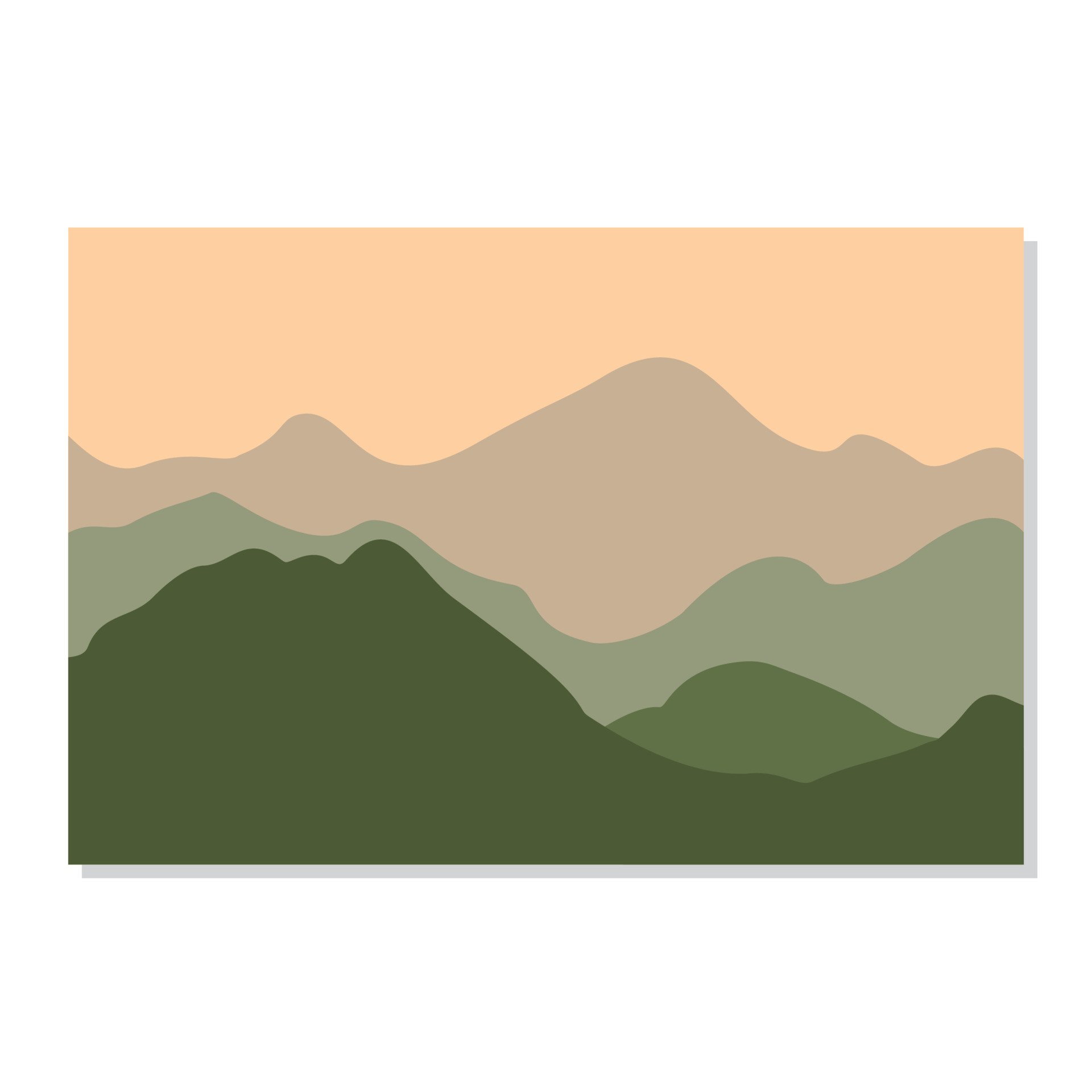 Mountain vector illustration with unique, attractive and simple colors ...