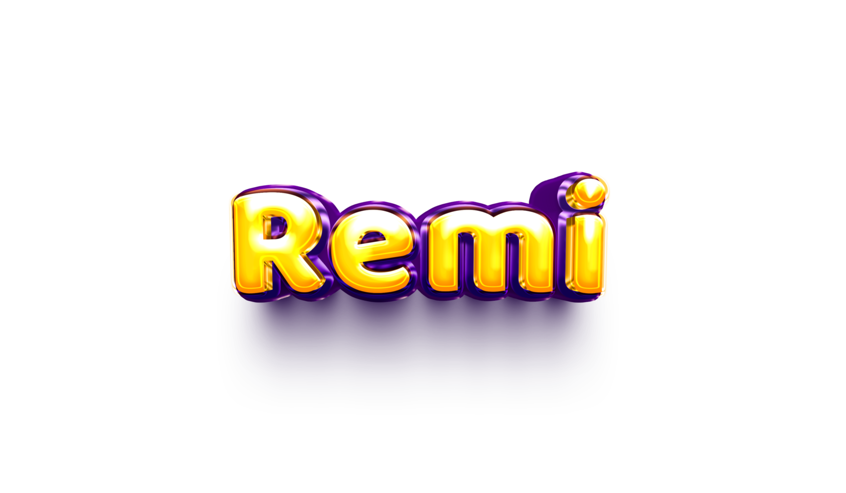 names of boy English helium balloon shiny celebration sticker 3d inflated Remi 16465610 PNG