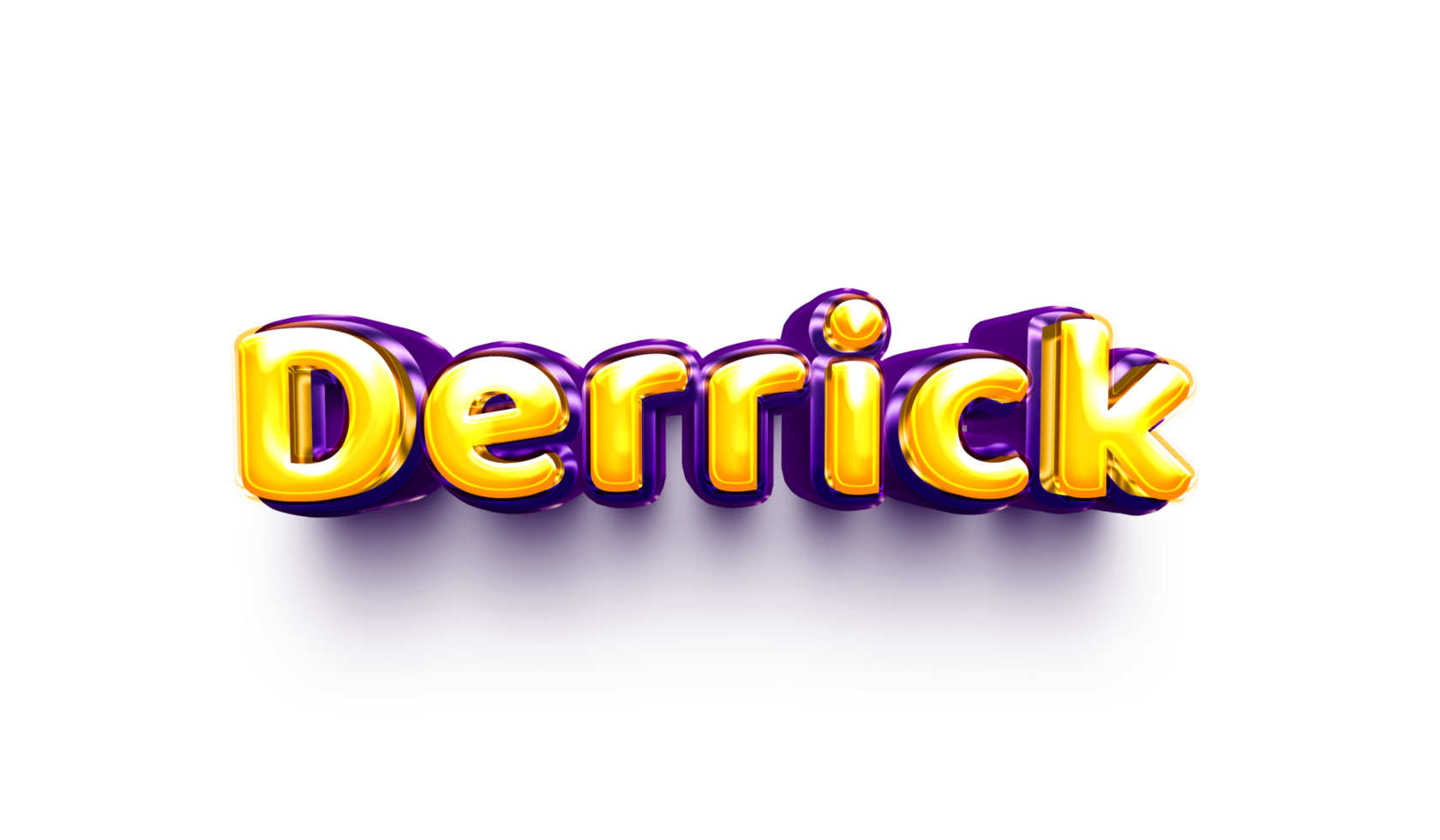 names of boy English helium balloon shiny celebration sticker 3d inflated Derrick 16465962 PNG