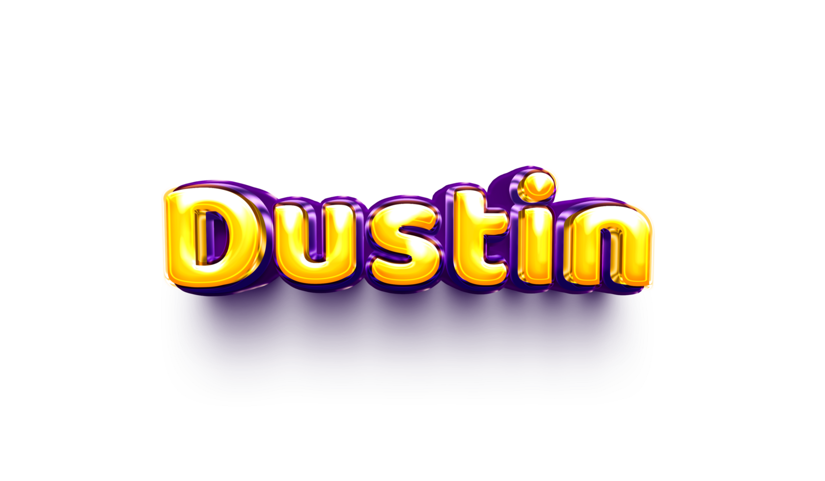 names of boy English helium balloon shiny celebration sticker 3d inflated Dustin 16466679 PNG