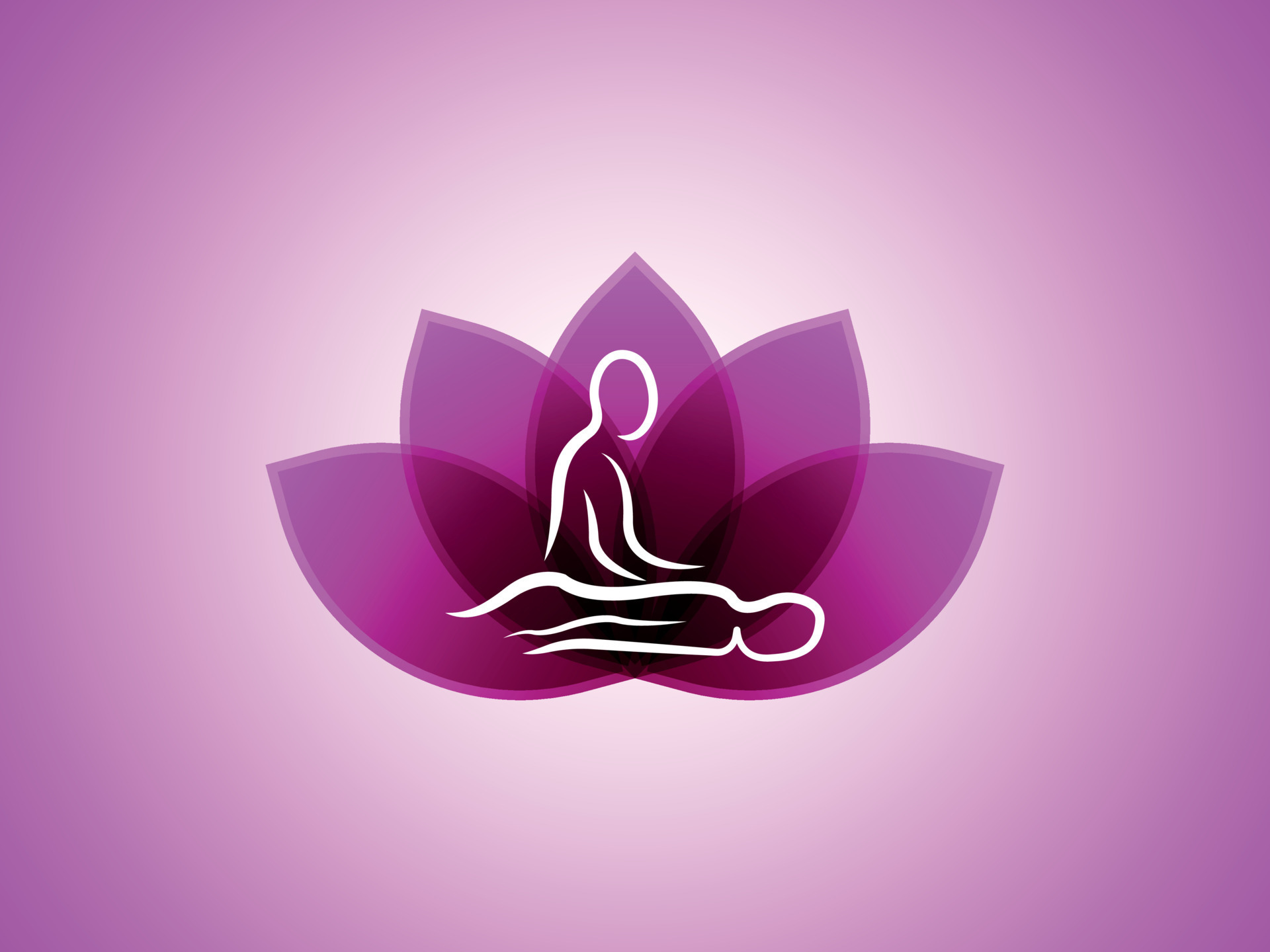 Body Massage Spa Logo Vector Body Relaxing Massage Therapy Logo Pink