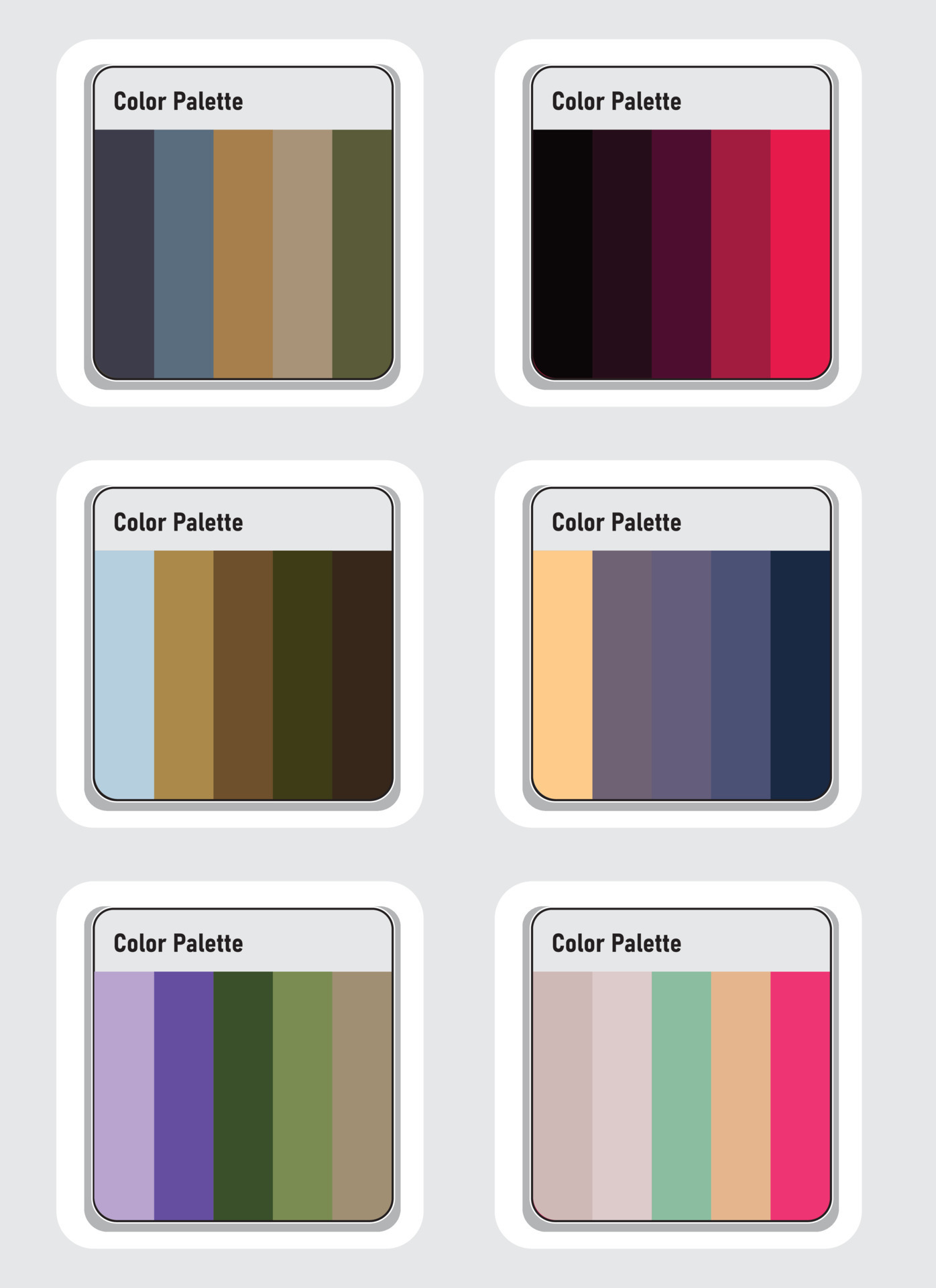 conjunto de paleta de colores 16470913 Vector en Vecteezy