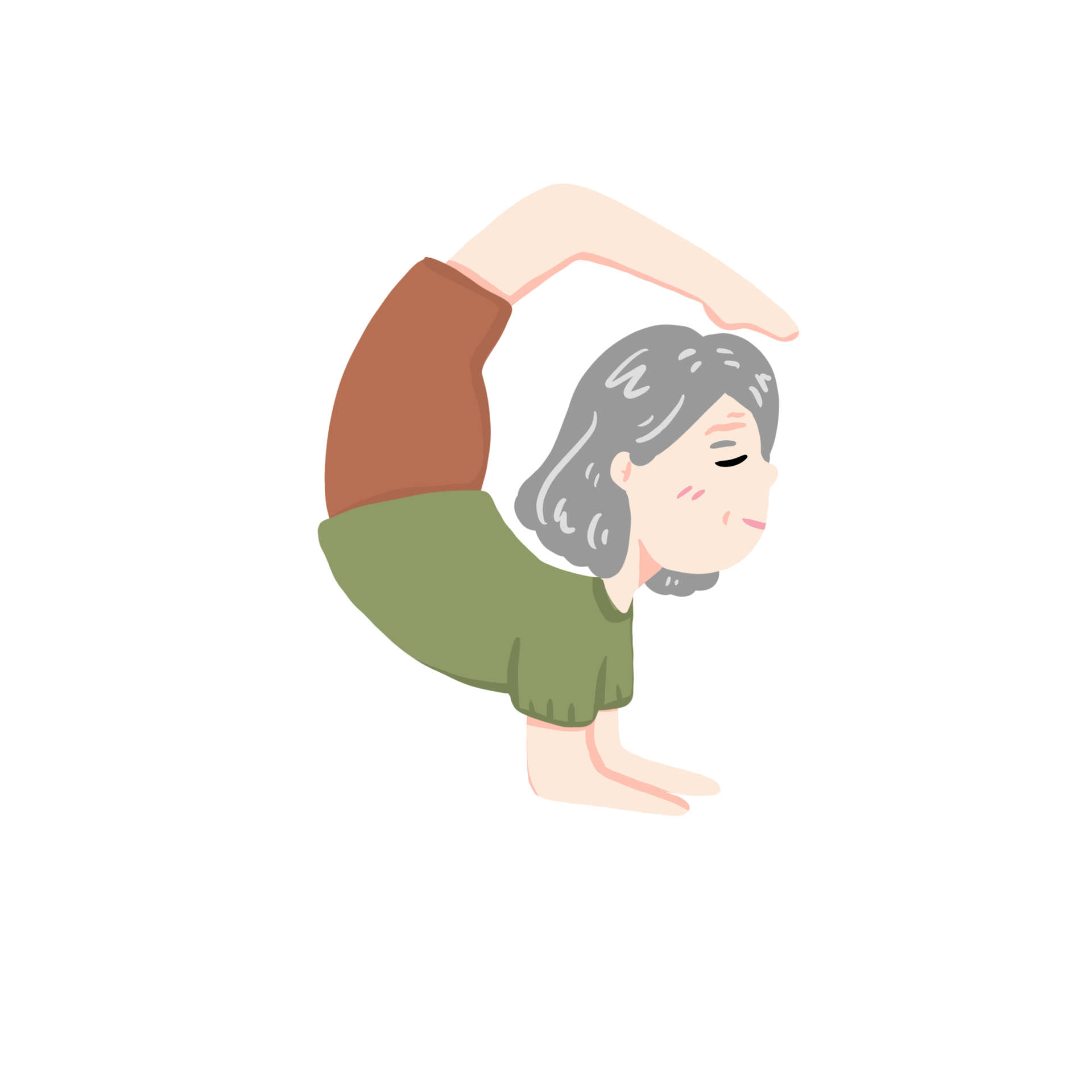 Free Old woman doing yoga illustration, Elderly female exercise and ... Free Old woman doing yoga illustration, Elderly female exercise and ...