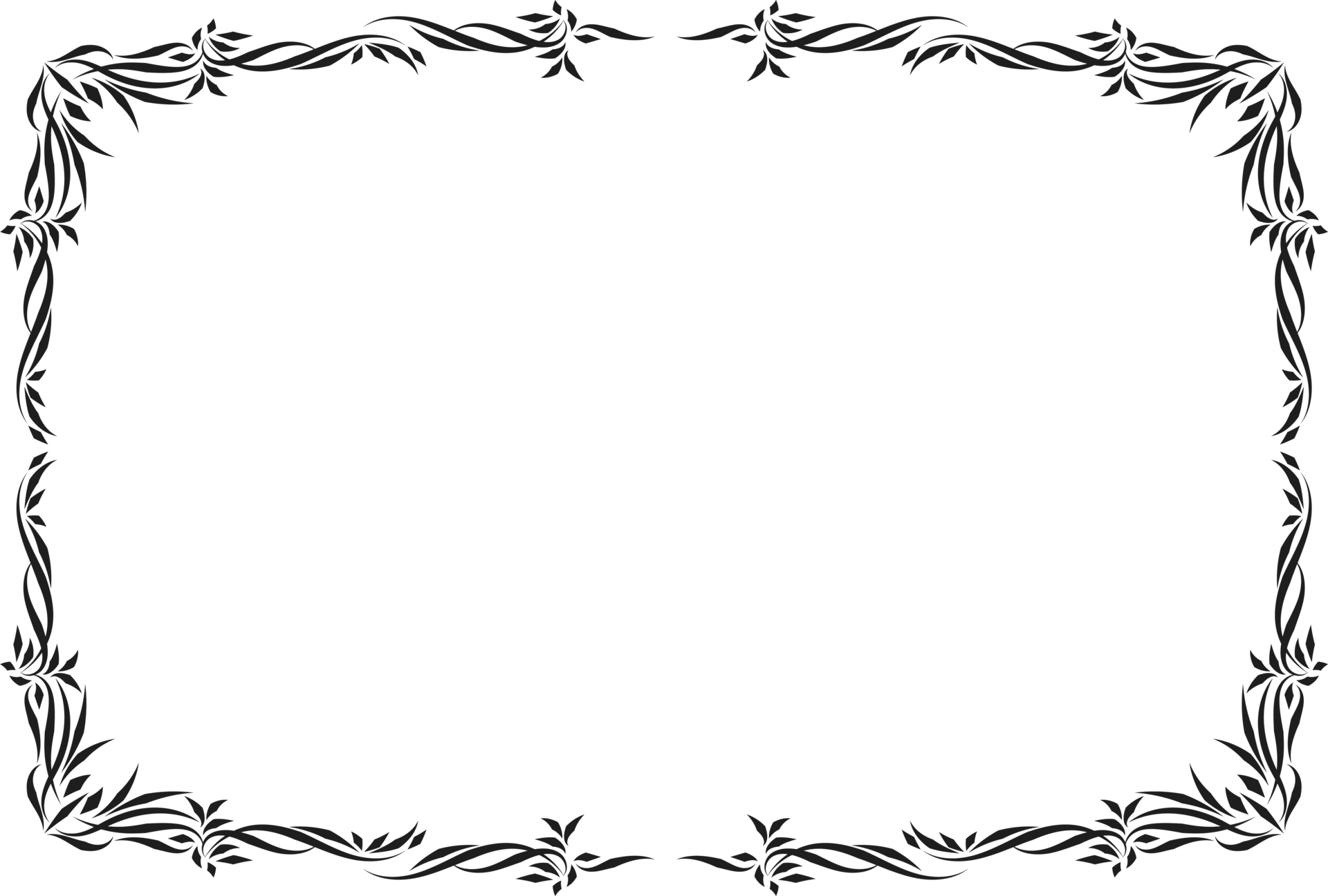 Borders And Frames Black And White Landscape