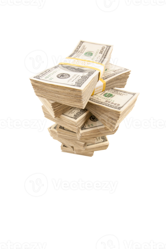 Transparent PNG stacks of one hundred dollar bills. 16475550 PNG