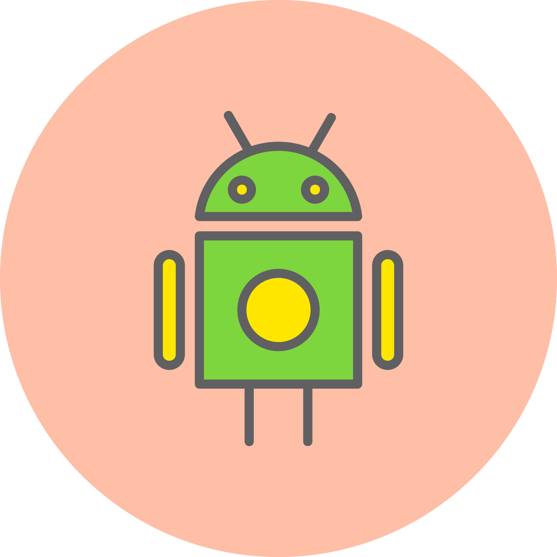 Android Vector Icon 16497079 Vector Art at Vecteezy