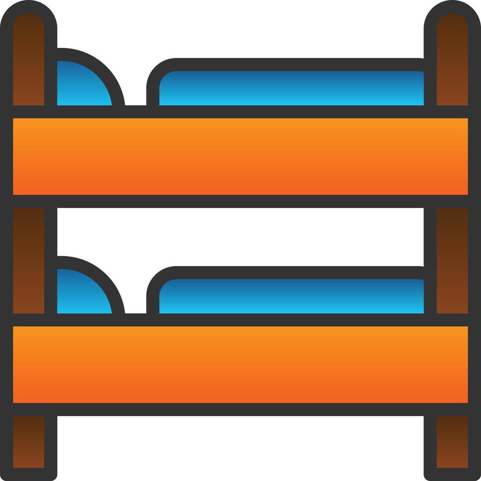 Bunk Bed Vector Icon Design 16497555 Vector Art At Vecteezy