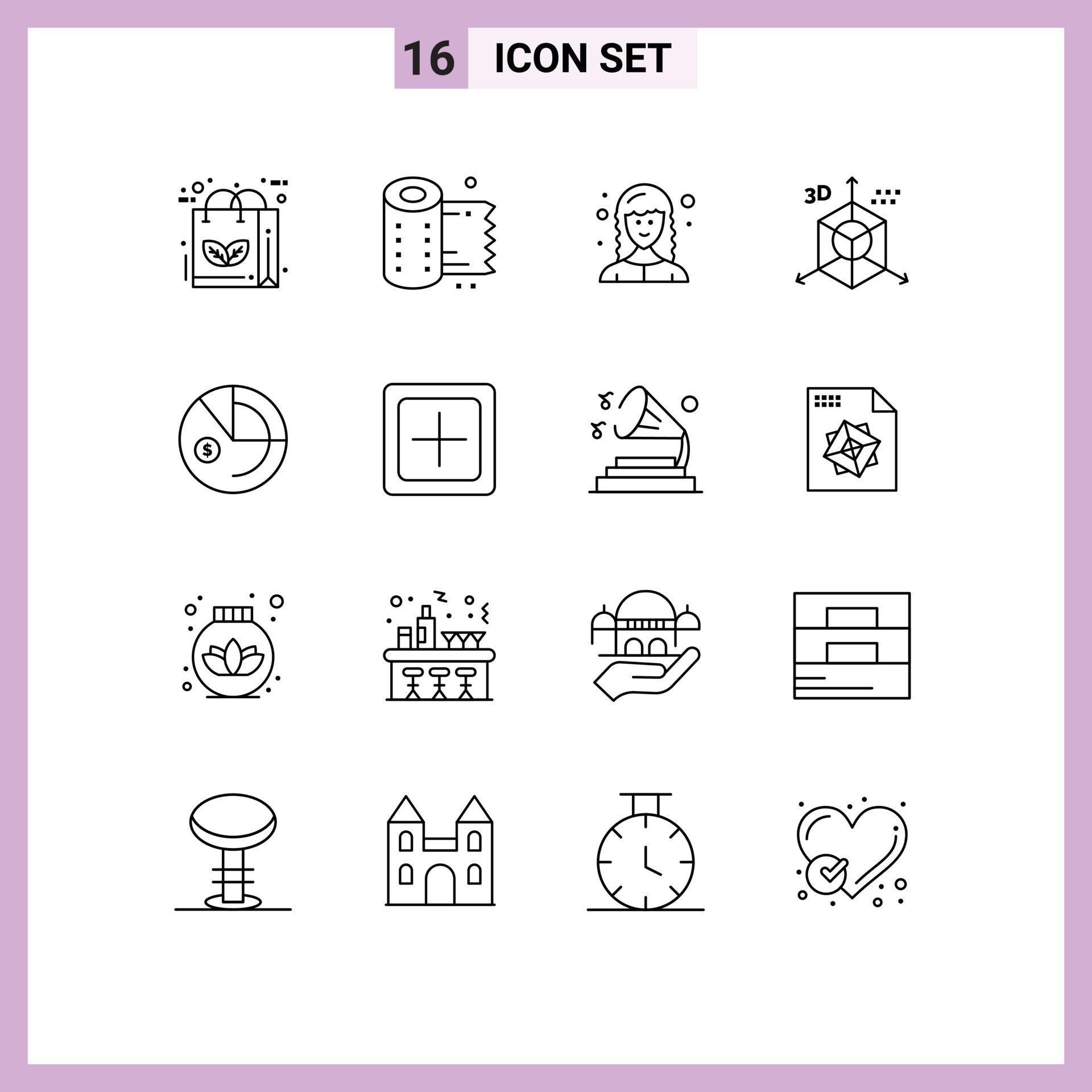 Modern Set Of 16 Outlines Pictograph Of Programing Development Tissue Design Web Developer
