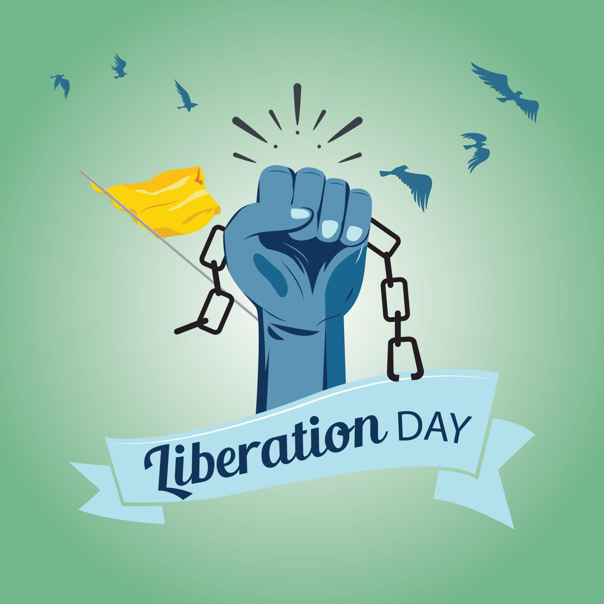 Happy liberation day greeting card, banner, vector illustration. 16517650 Vector Art at Vecteezy
