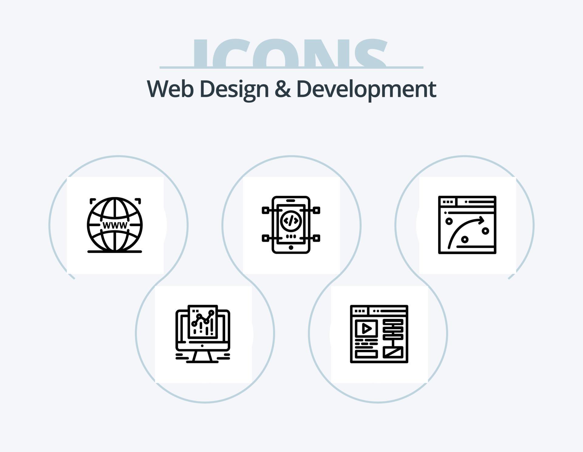 Web Design And Development Line Icon Pack 5 Icon Design Web Advert
