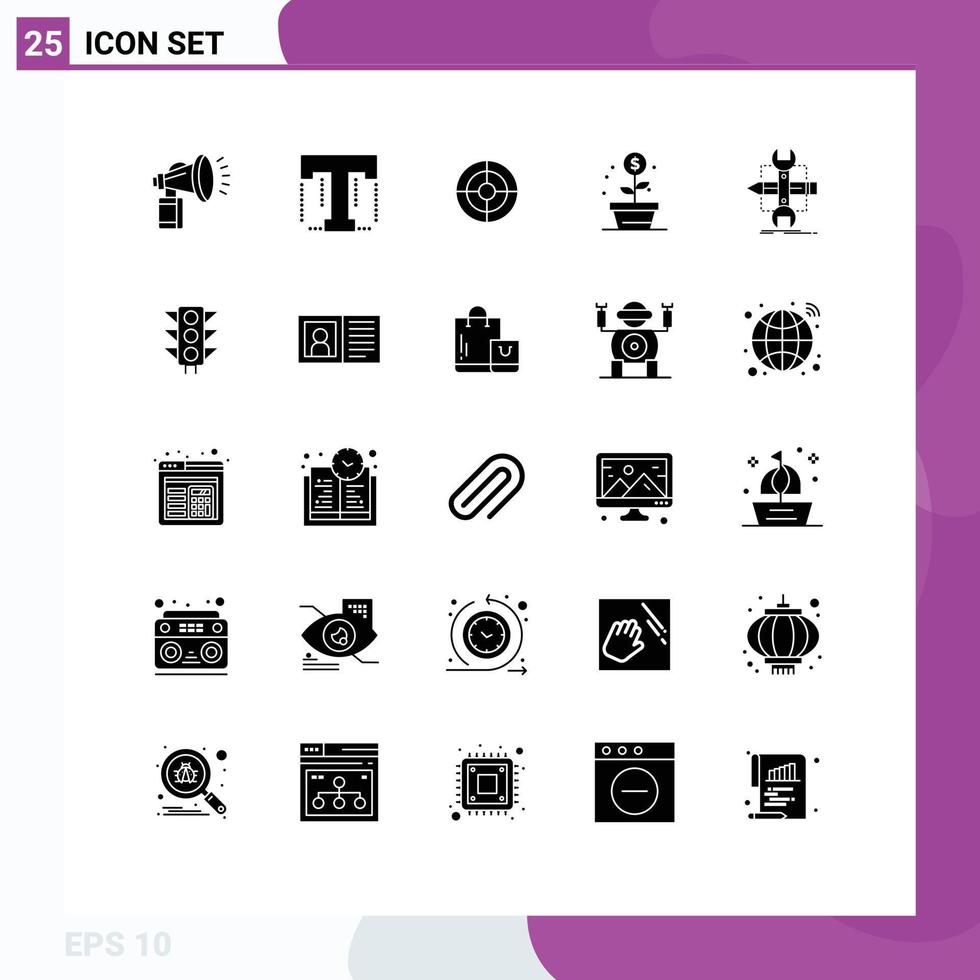 Stock Vector Icon Pack of 25 Line Signs and Symbols for build ...