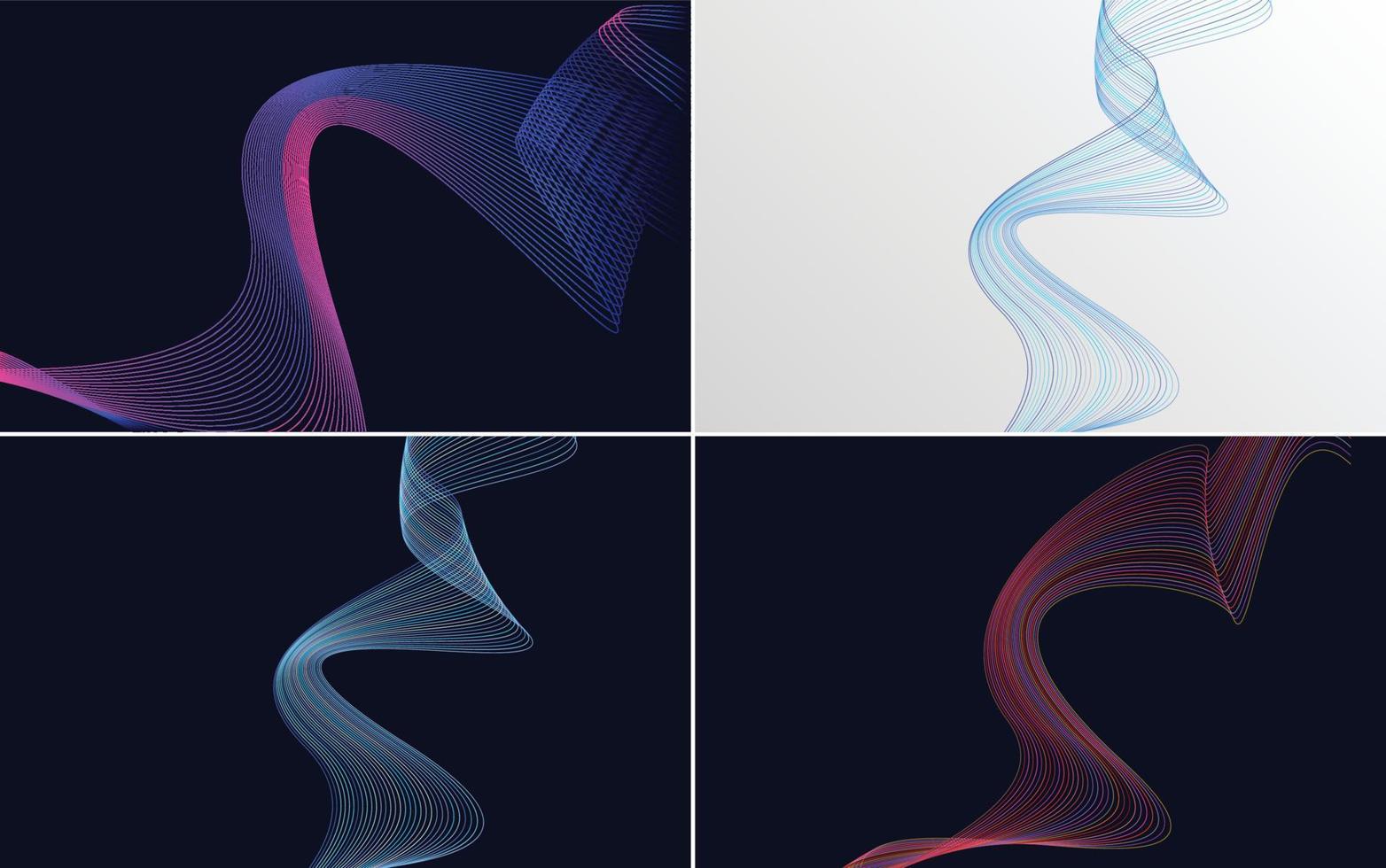 Collection of geometric minimal lines pattern set 16527346 Vector Art ...