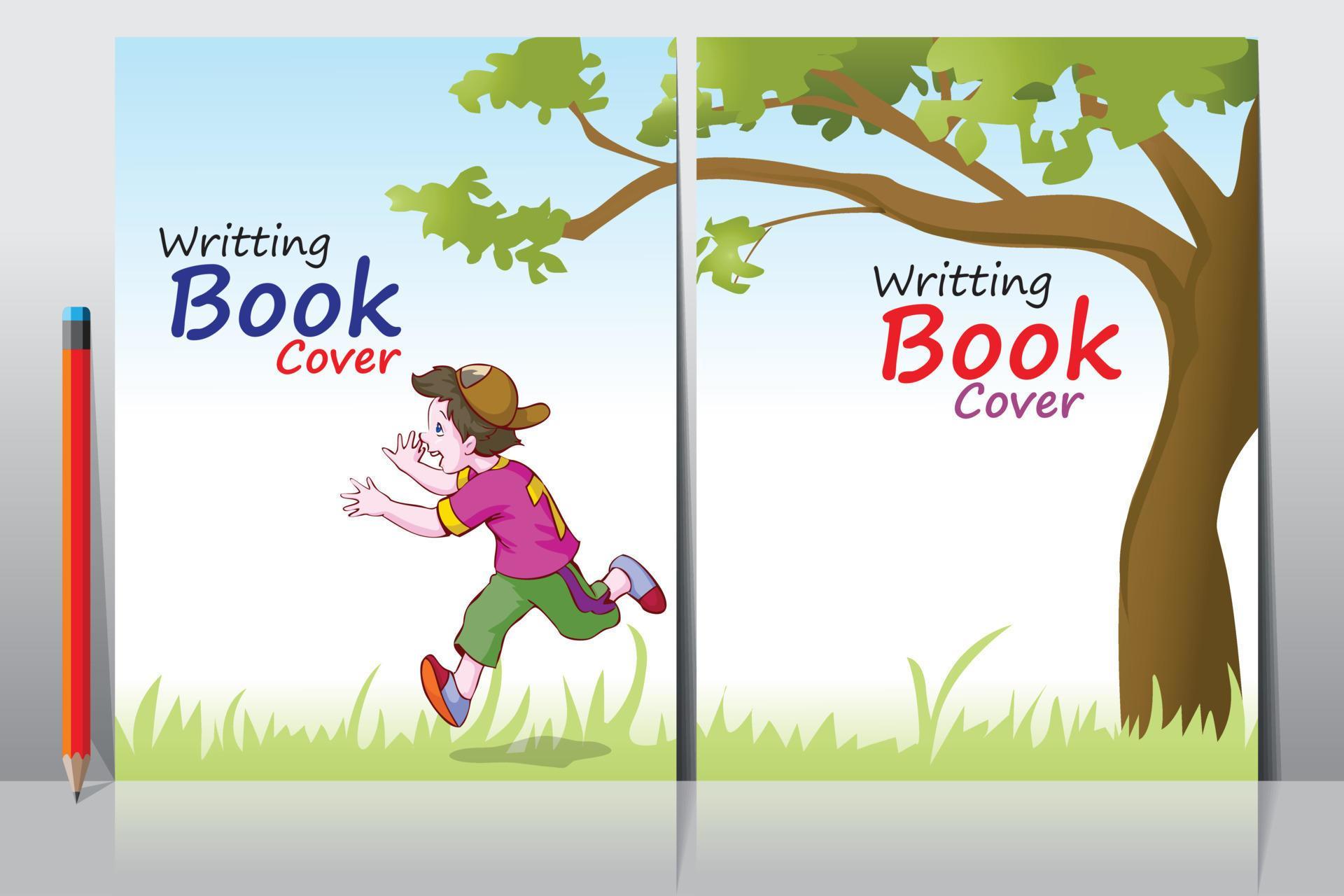 School Writing book cover design 16529335 Vector Art at Vecteezy