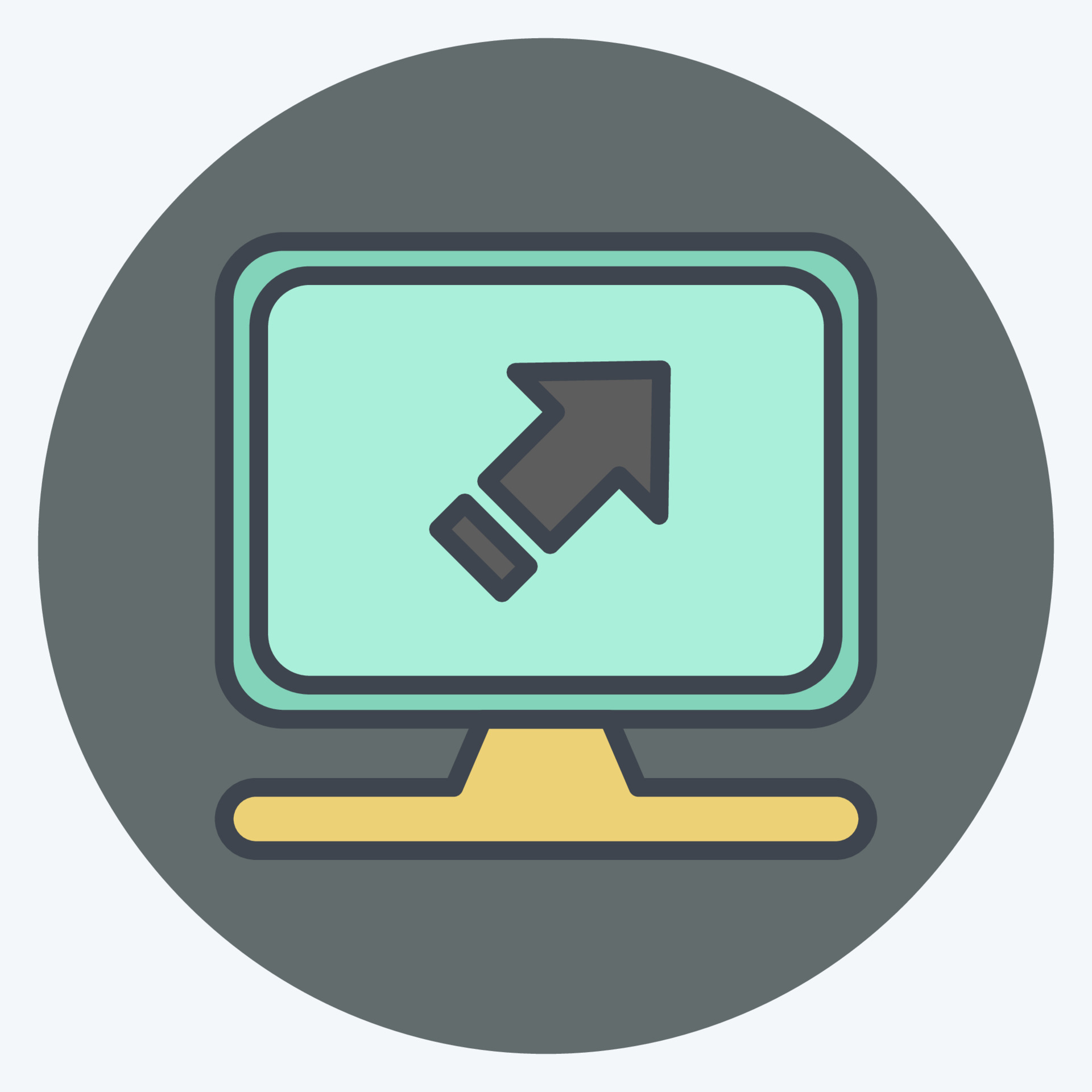 Icon Computer System. related to Machine Learning symbol. color mate ...