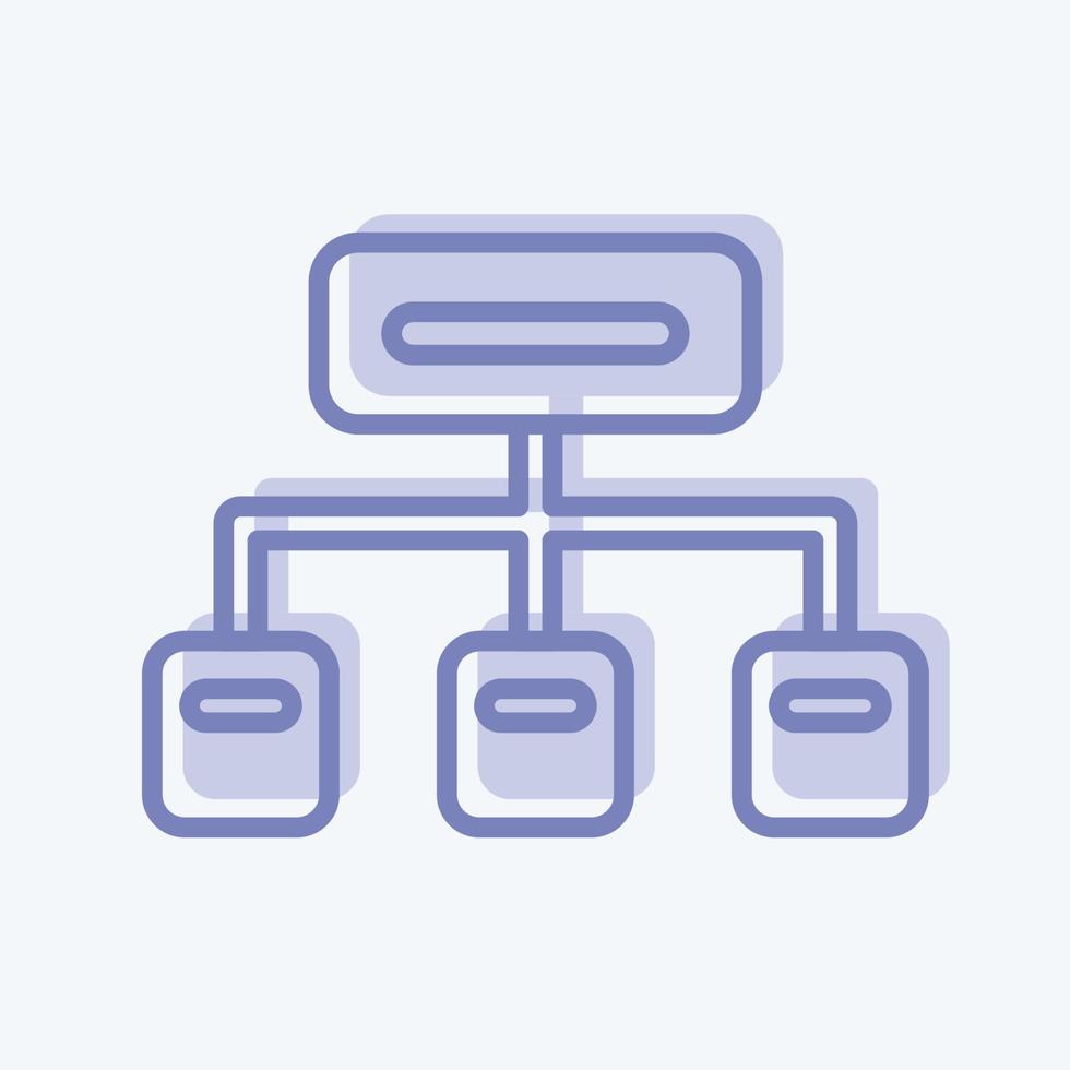 Icon Clustering. related to Machine Learning symbol. two tone style ...