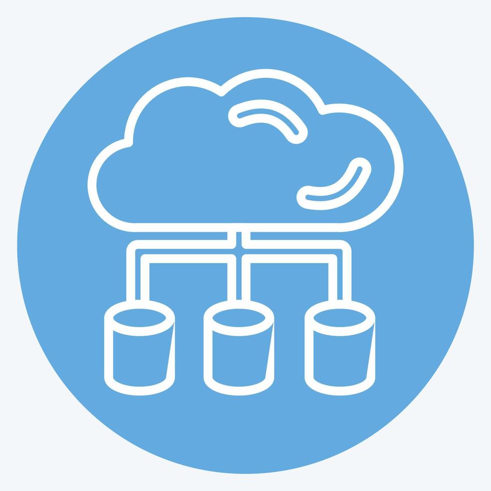 Icon Big Data. related to Machine Learning symbol. blue eyes style ...