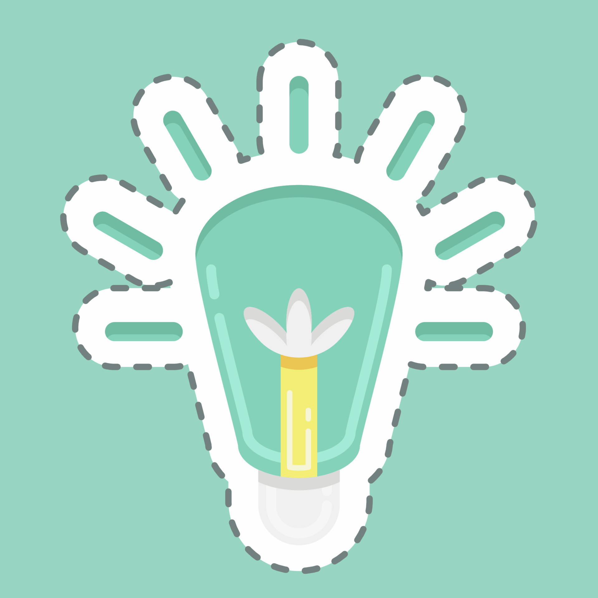 Sticker Line Cut Solving Related To Machine Learning Symbol Simple Design Editable Simple