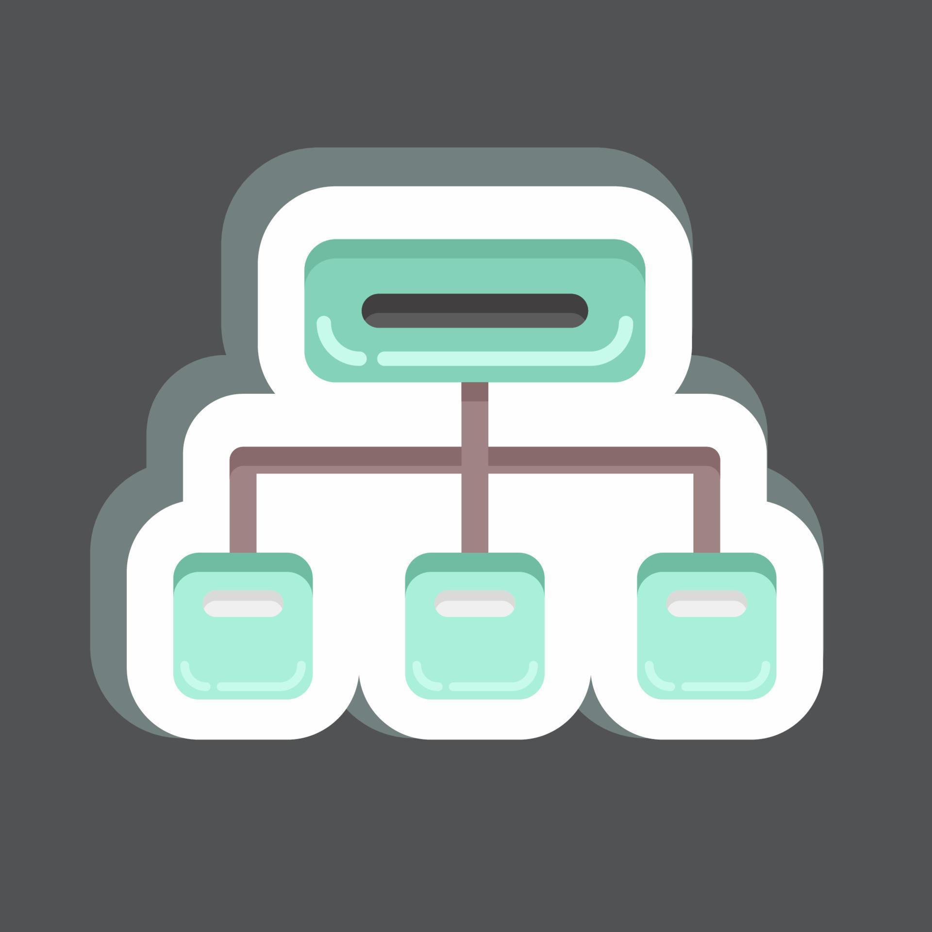 Sticker Clustering. related to Machine Learning symbol. simple design ...
