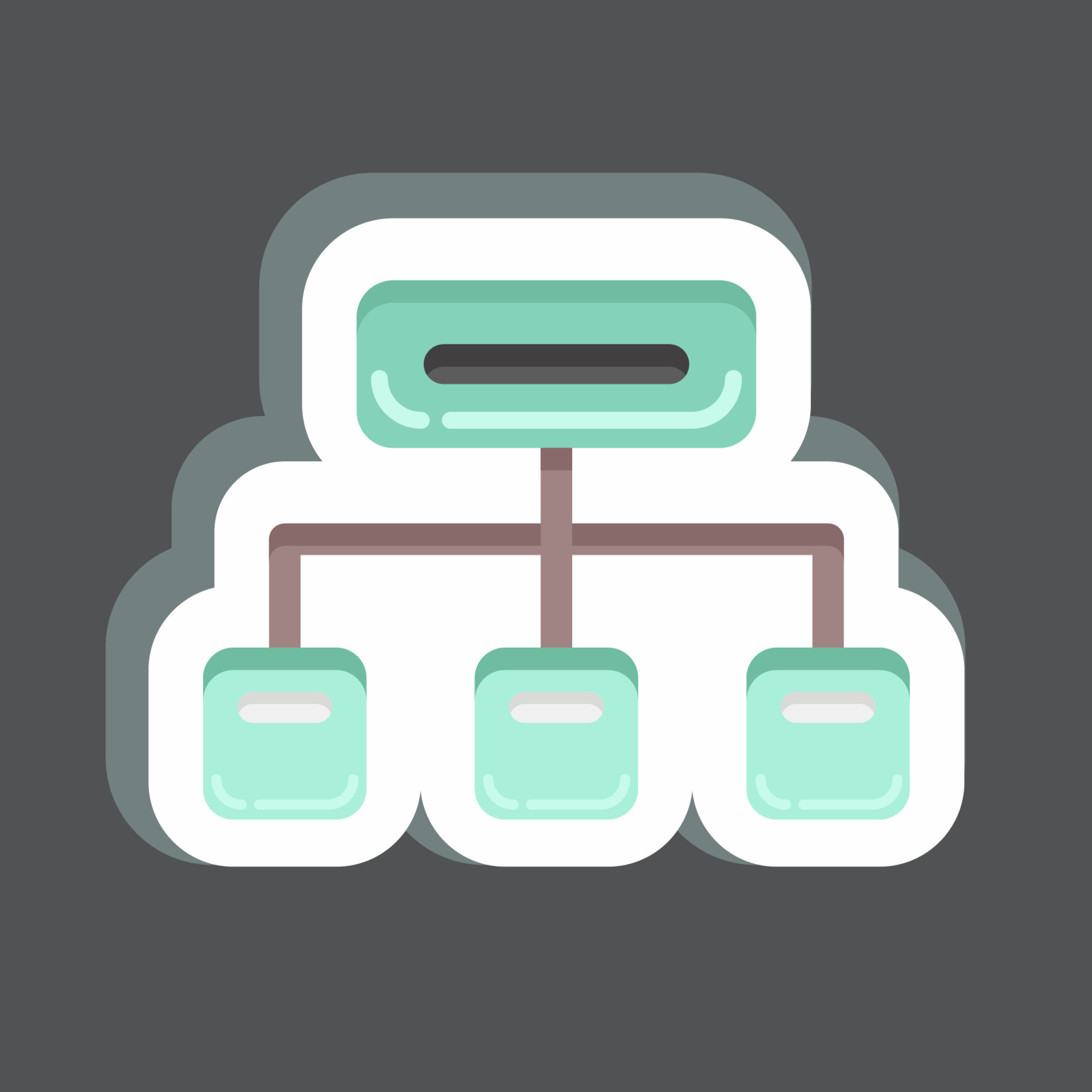 Sticker Clustering. related to Machine Learning symbol. simple design ...