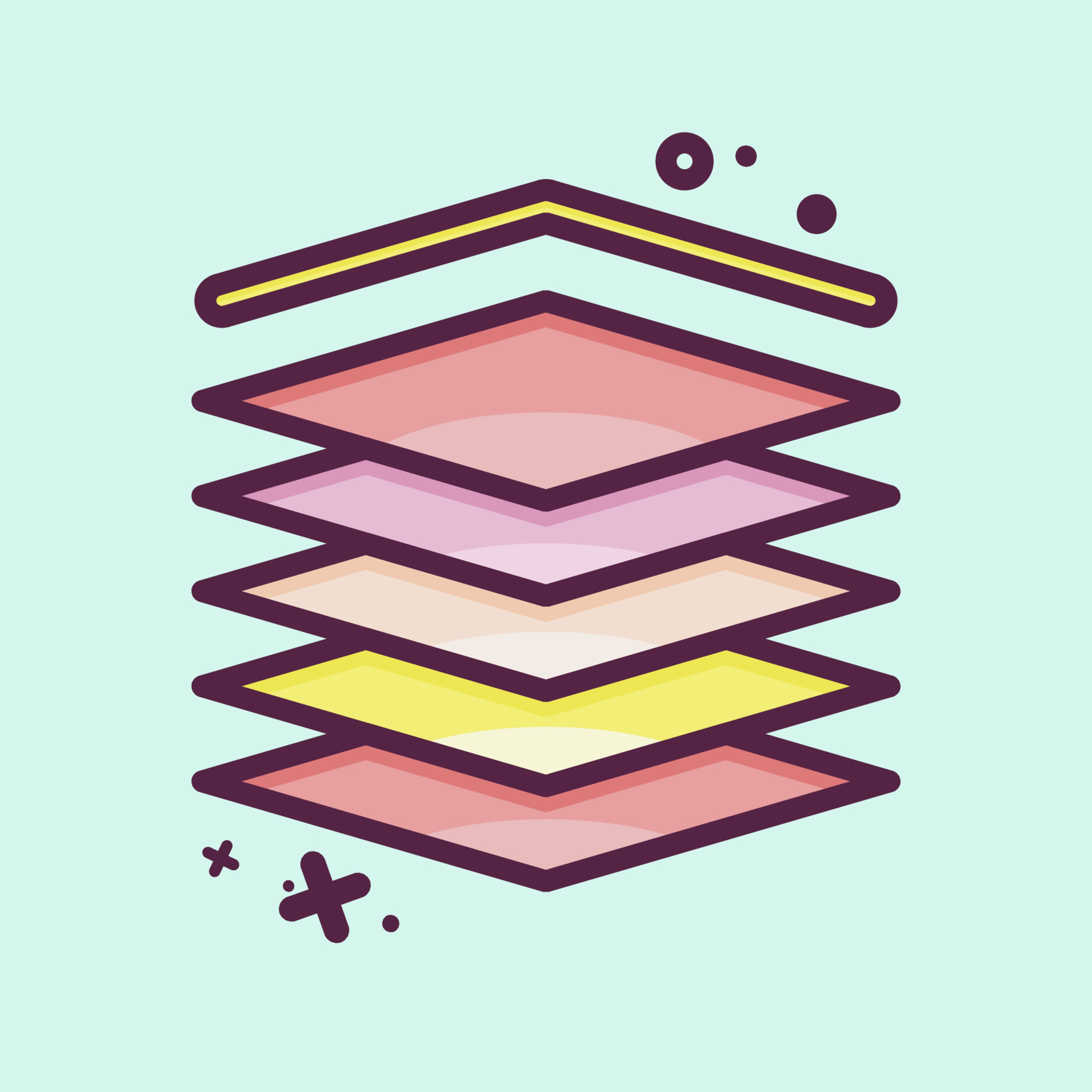 Icon Multilayers. related to Machine Learning symbol. MBE style. simple ...