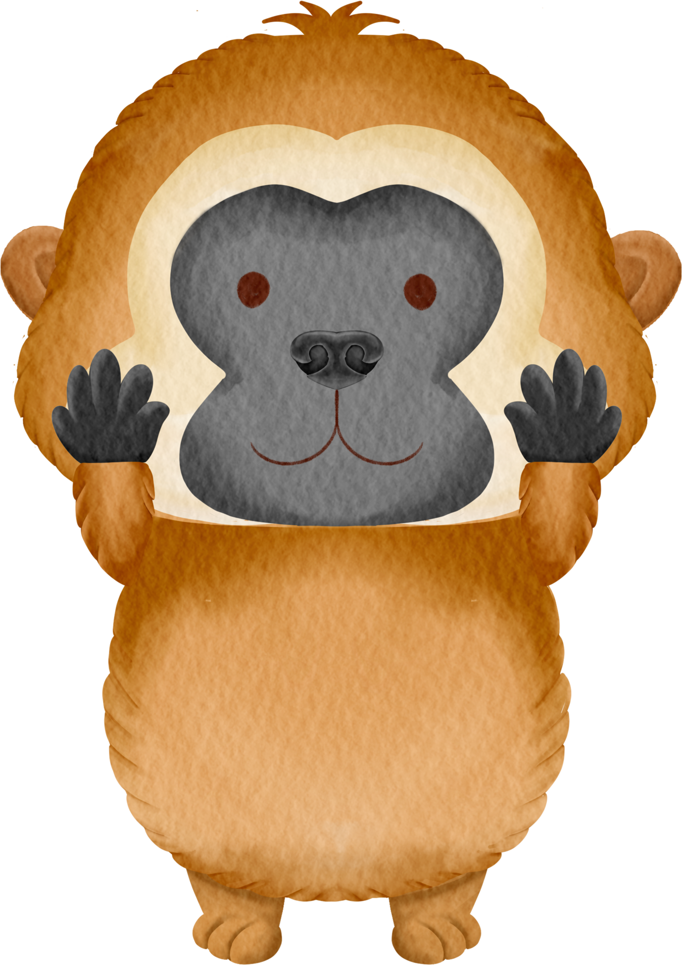 watercolor monkey clip art 16532576 PNG