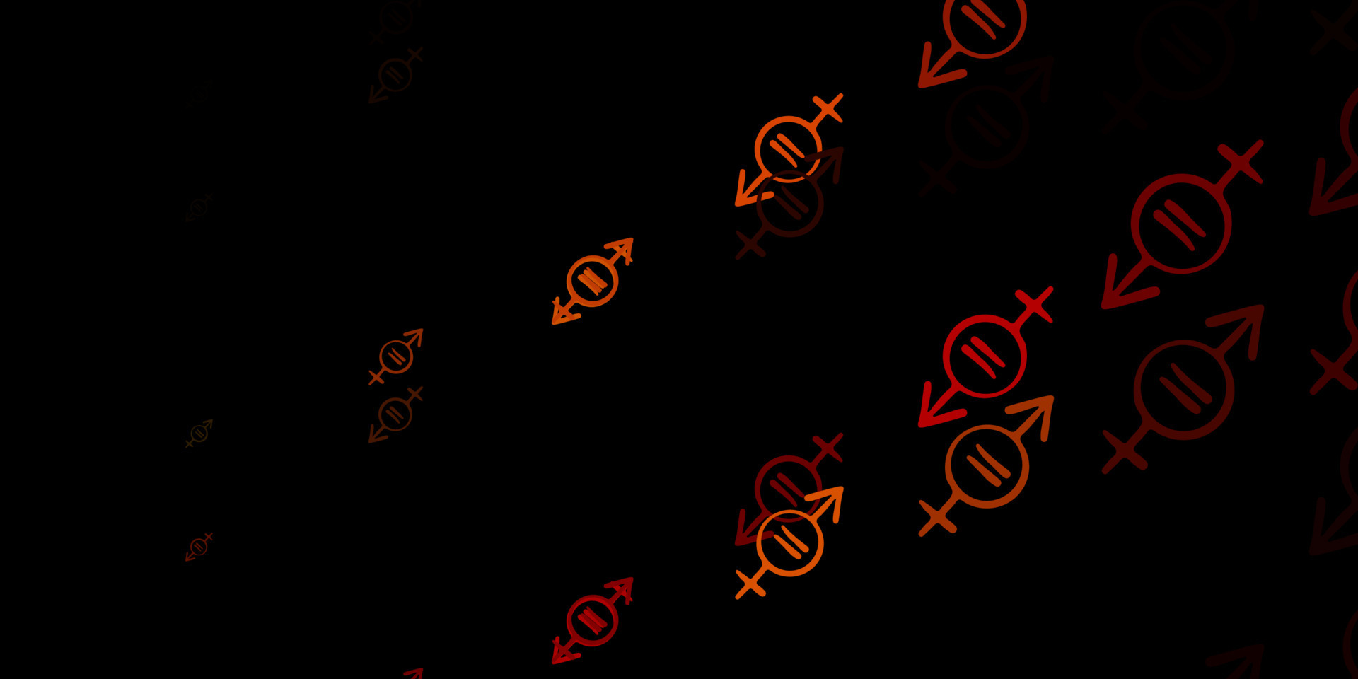 Dark Orange Vector Pattern With Feminism Elements 16533570 Vector Art