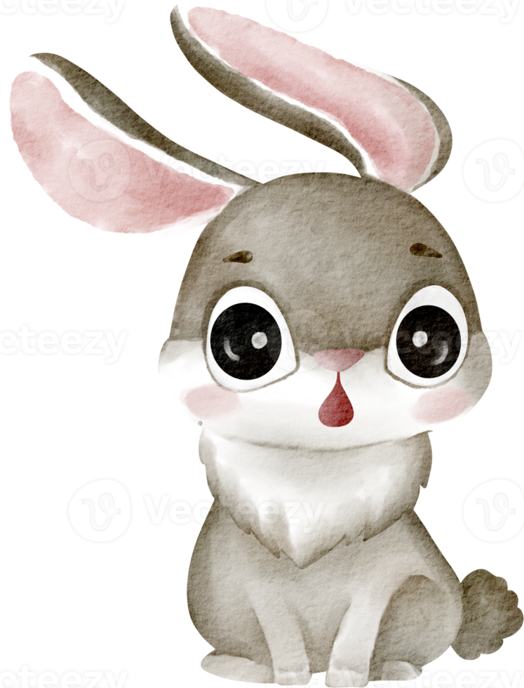 watercolor rabbit cute clip art 16535996 PNG