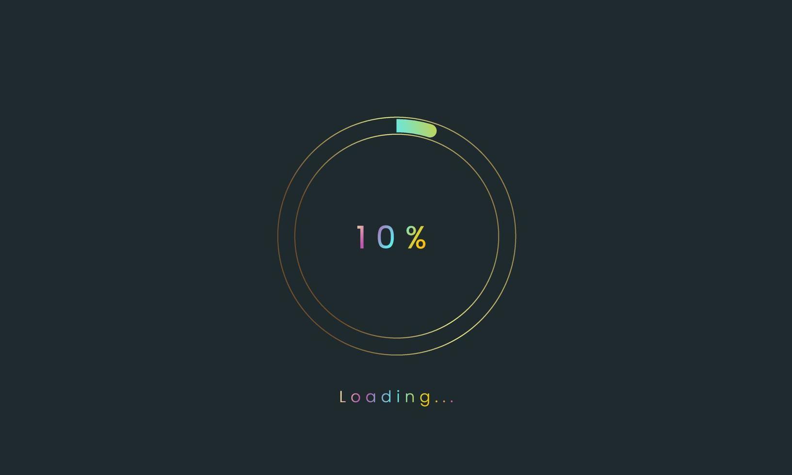 10 percent rainbow loading bar, uploading bar for user interface ... 10 percent rainbow loading bar, uploading bar for user interface ...