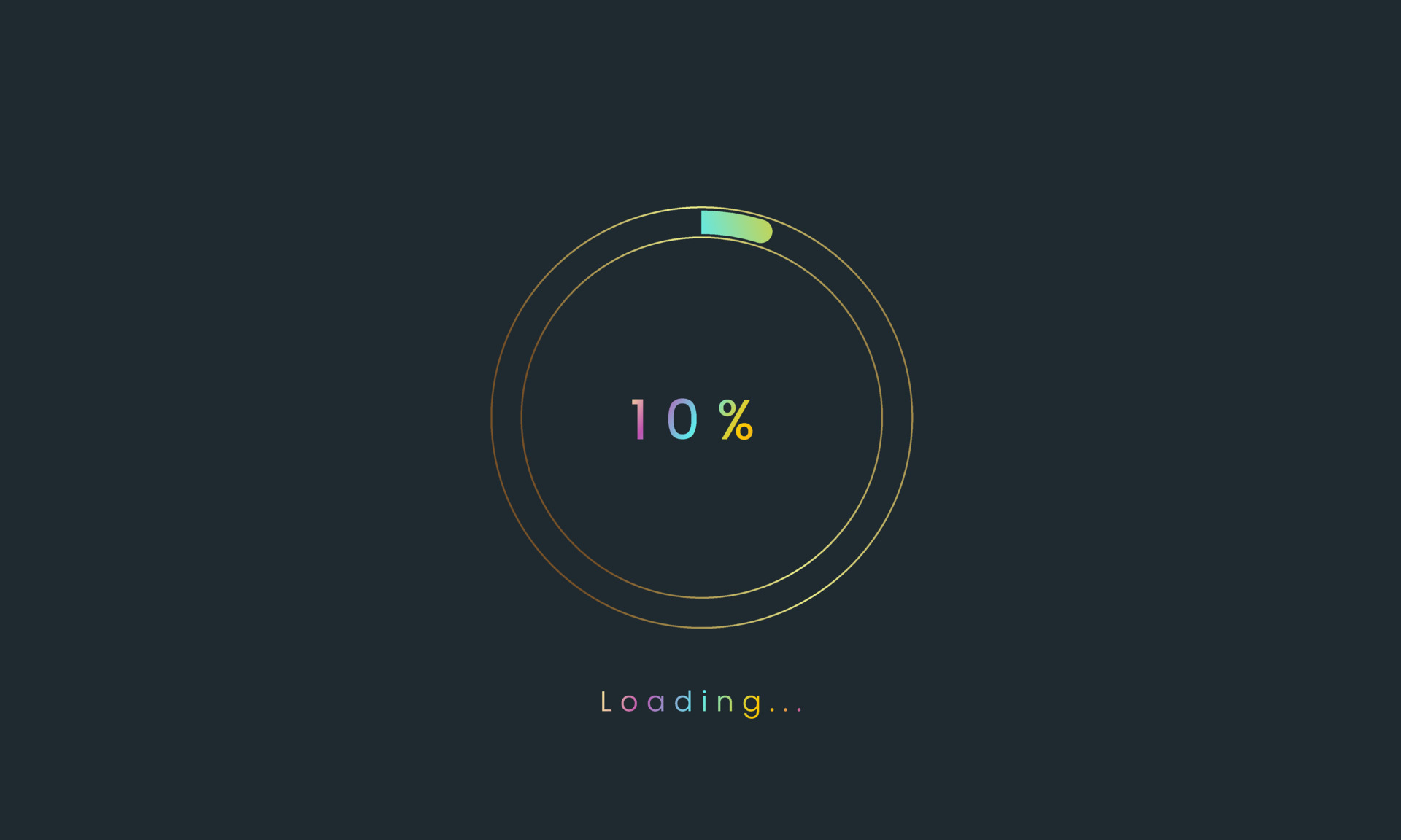 10 percent rainbow loading bar, uploading bar for user interface ... 10 percent rainbow loading bar, uploading bar for user interface ...