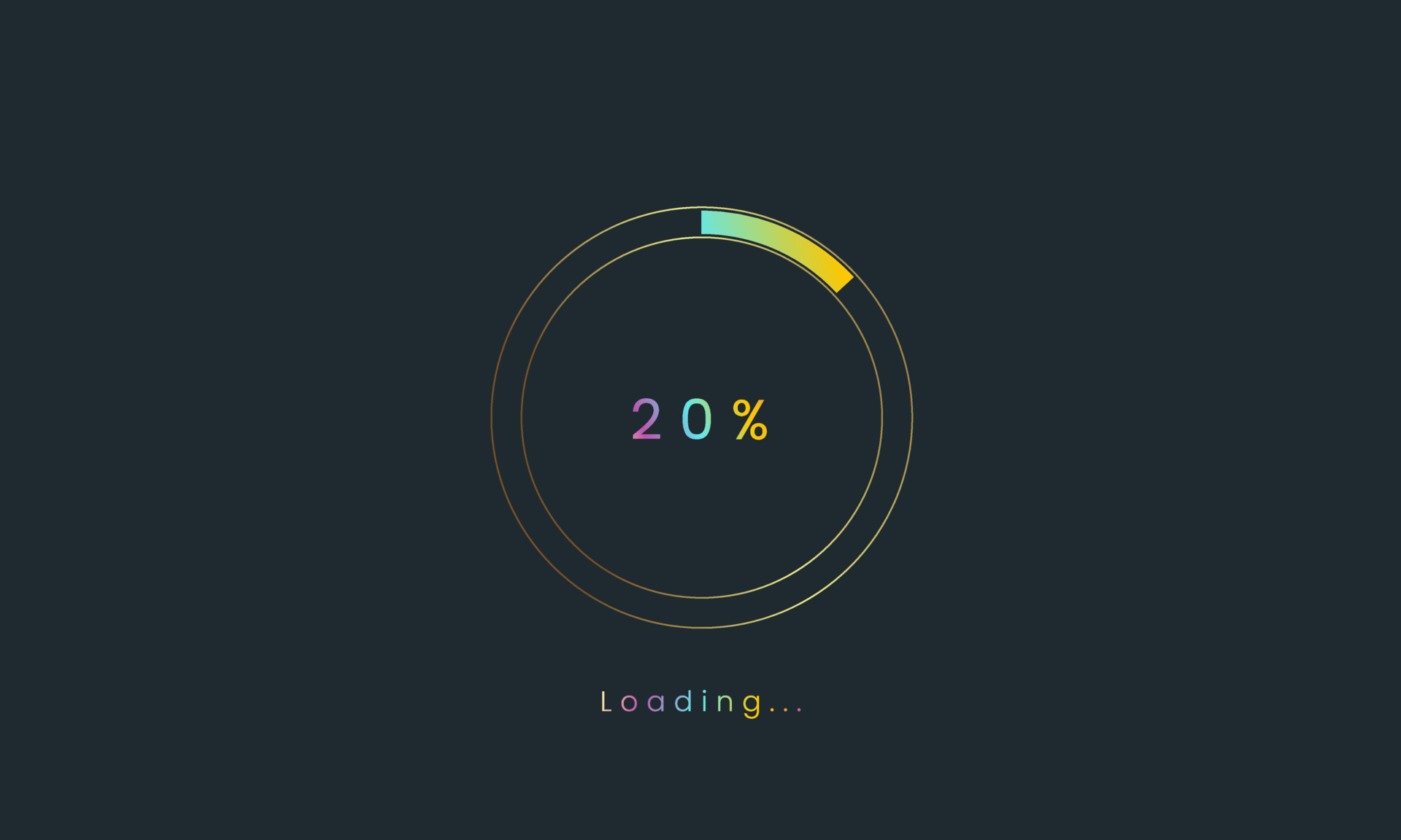20 percent rainbow loading bar, uploading bar for user interface ... 20 percent rainbow loading bar, uploading bar for user interface ...