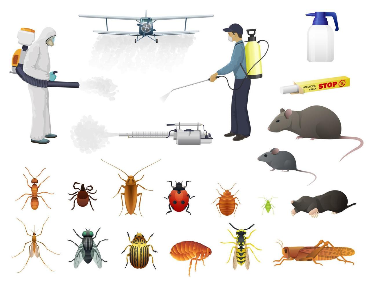 Disinfection Pest Control Insects Extermination 16545243 Vector Art At